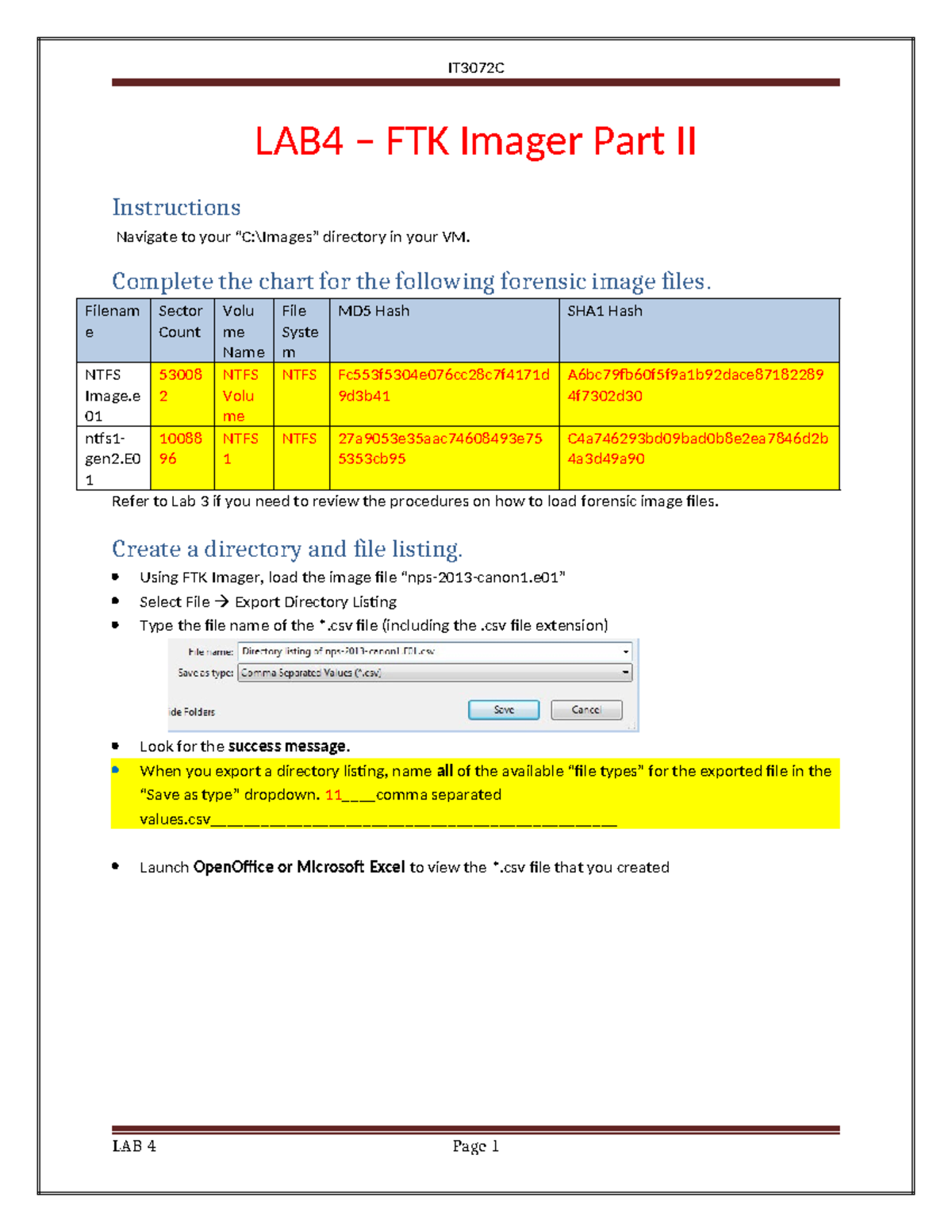 LAB 4 - FTK Imager Part II Guide and Procedures 2023 - Studocu