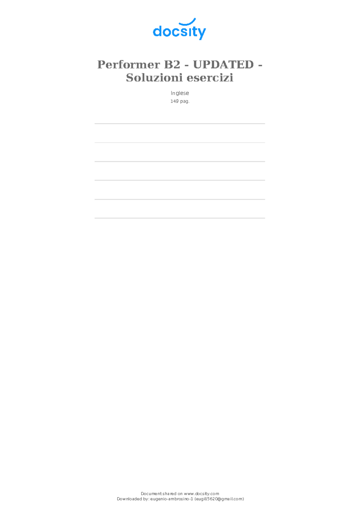 Performer B2 Solutions to Exercises - Updated Edition - Studocu