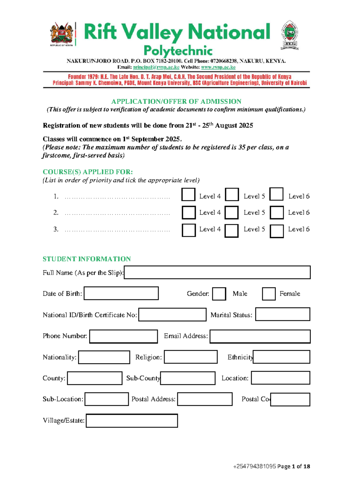 RVNP Admission Guidelines and Application Process for 2025 - Studocu