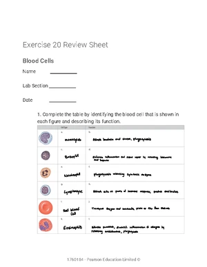 Chapter 27 - completed lab assignment - Exercise 27 Review Sheet ...