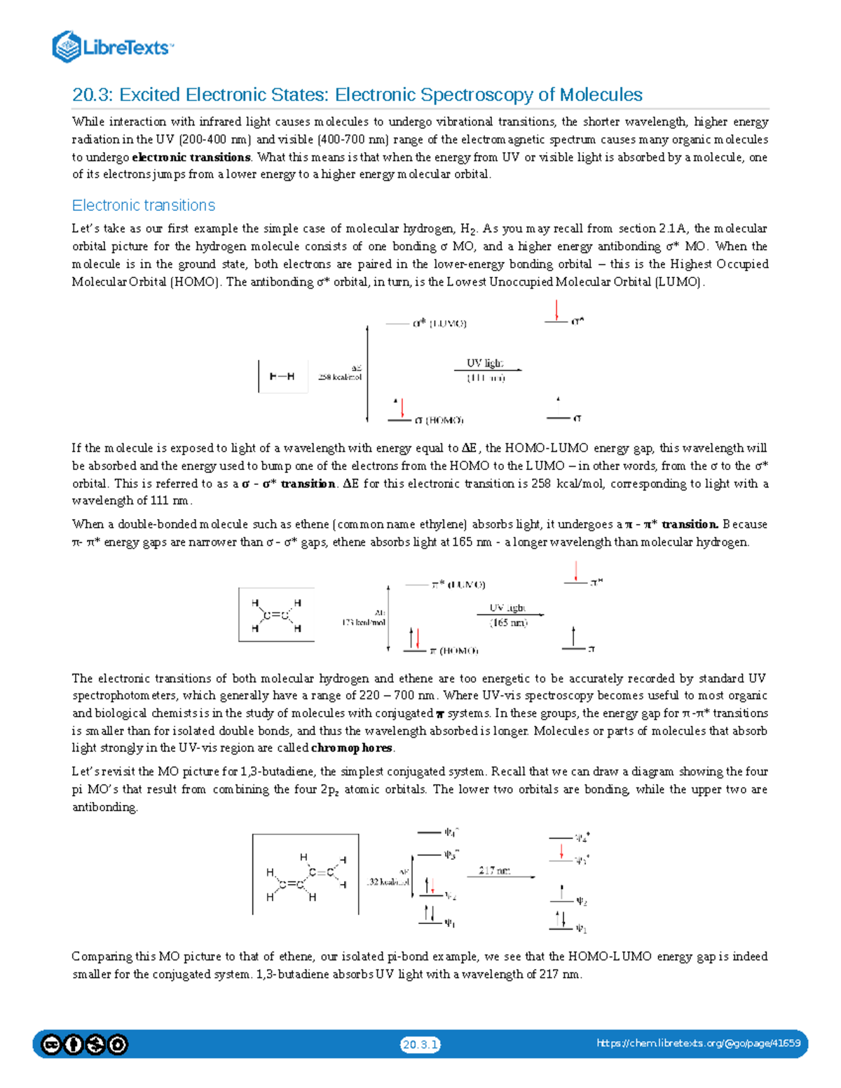 20.3: Electronic Spectroscopy of Molecules and Excited States - Studocu