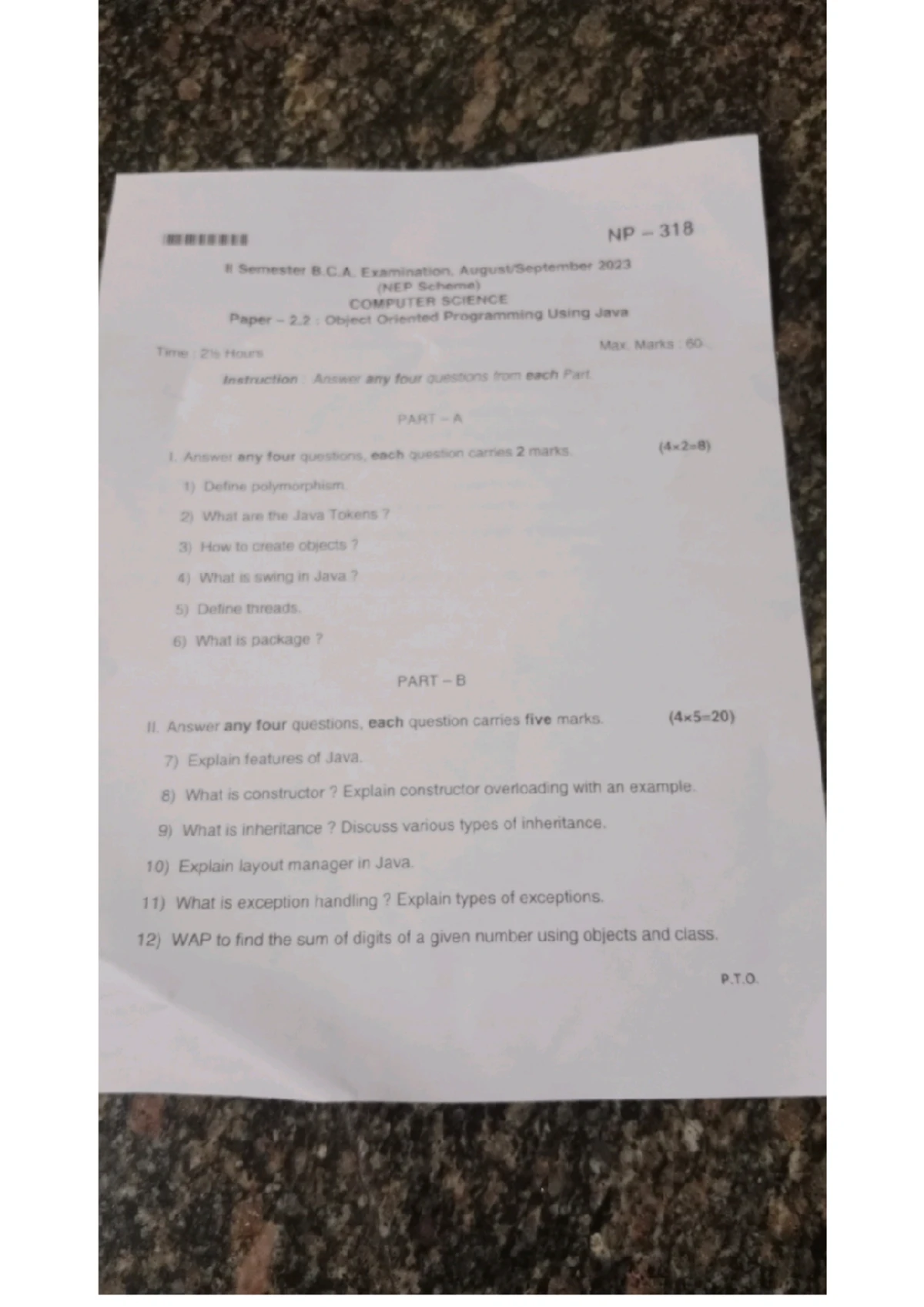 BCA 1st Sem PST - Solved Previous Questions with Notes - Studocu