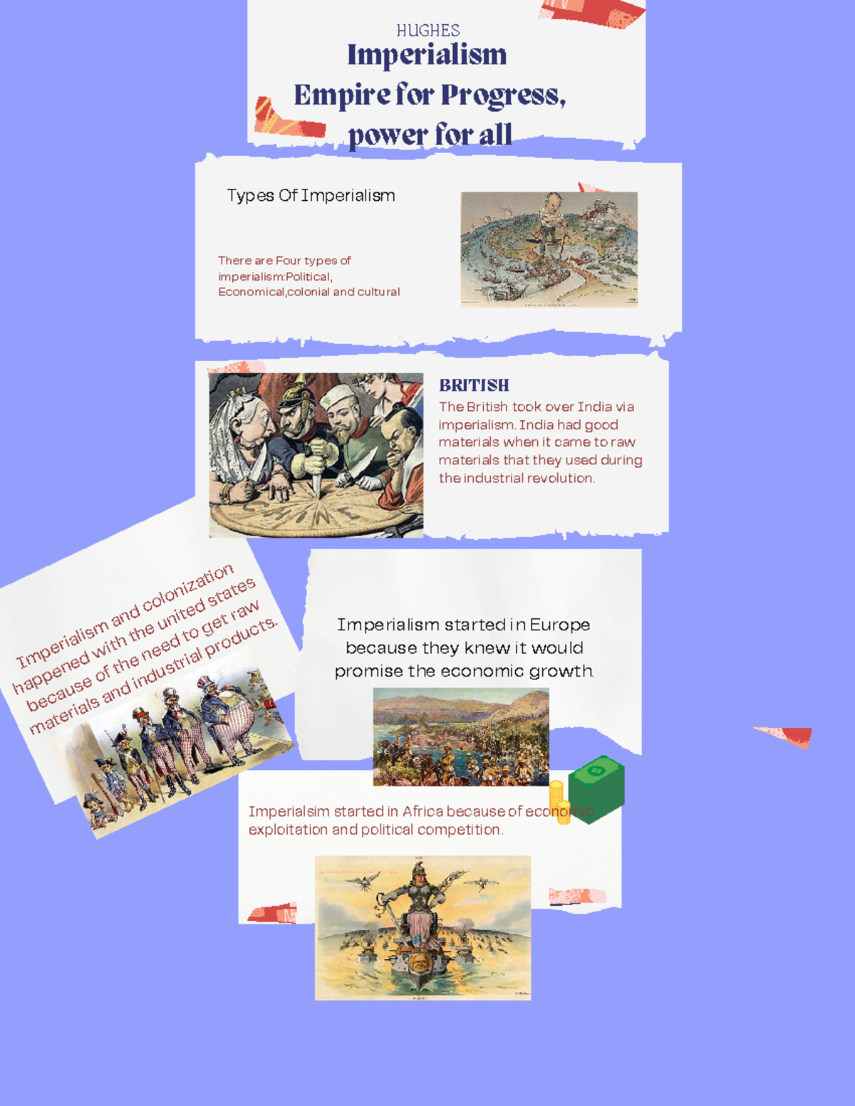 Pink and Blue Collage Scrapbook Data Infographic - There are Four types ...