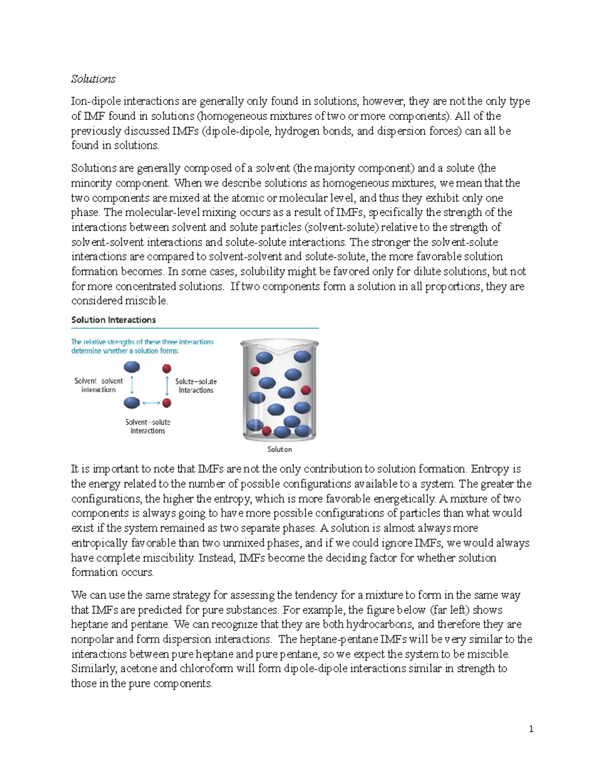 Phase Changes and Heat Transfer: Understanding IMFs and Solutions (CHEM ...