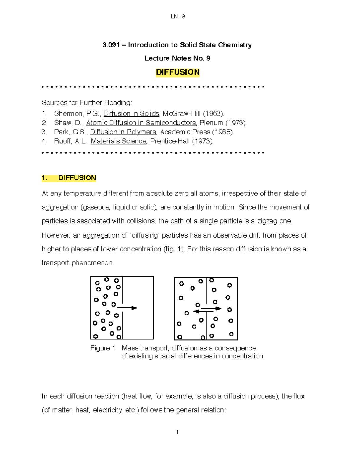 Notas Difusión 1 - 3 – Introduction to Solid State Chemistry Lecture ...