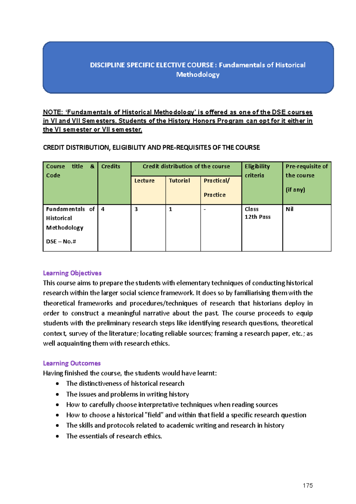 DSE Course: Fundamentals of Historical Methodology Overview - Studocu