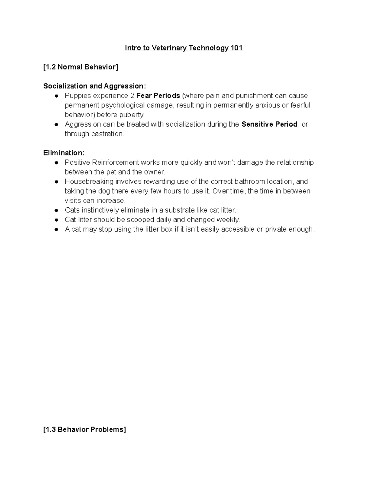 Intro to Vet Tech 1.2 - 1.3 - Intro to Veterinary Technology 101 [1 ...