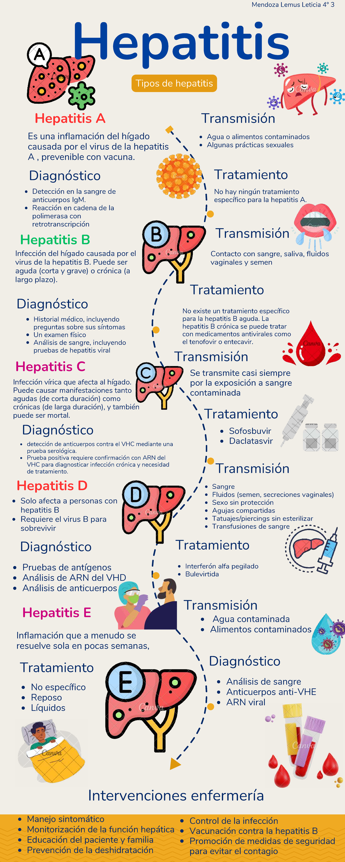 Infografía sobre Hepatitis: Tipos, Transmisión y Tratamiento - Studocu