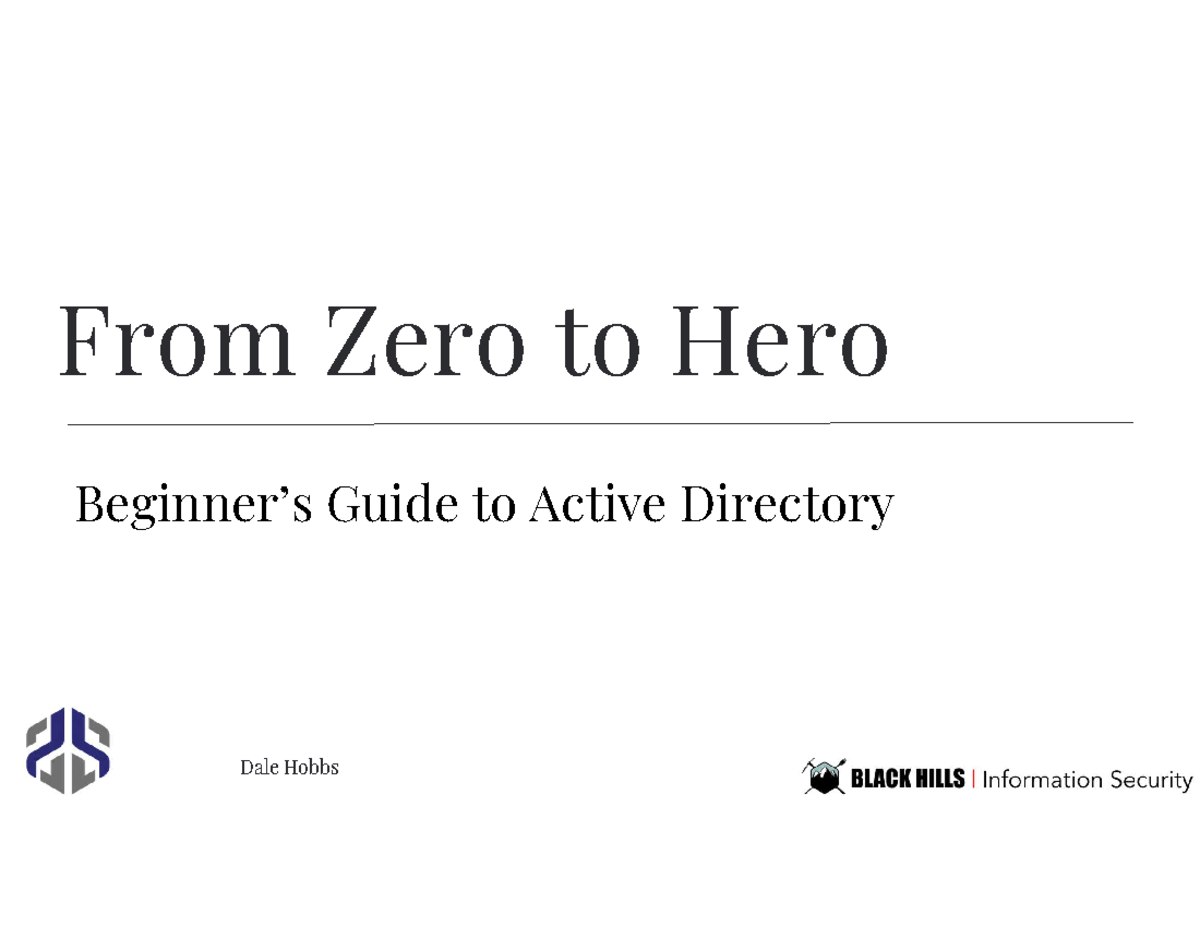 Active Directory Essentials: A Beginner's Guide to Key Concepts - Studocu
