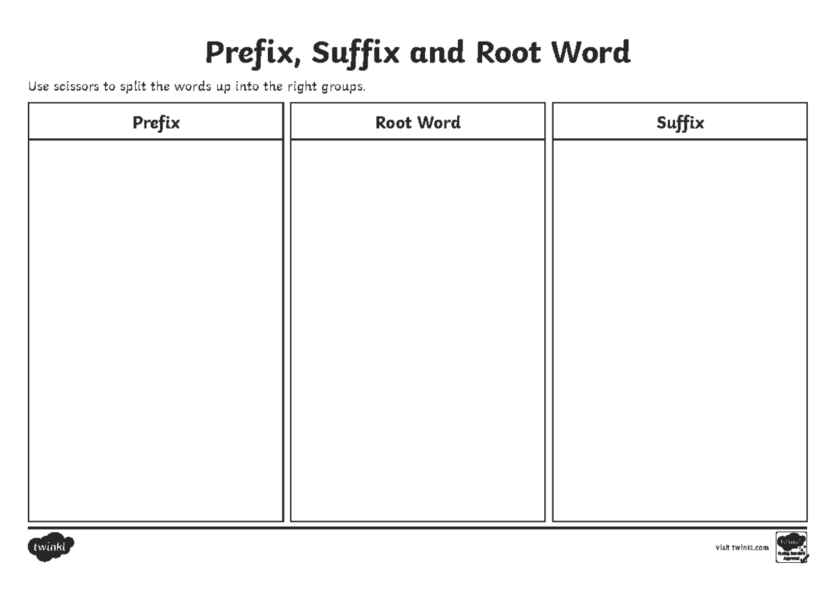 T-L-997 Prefix, Suffix & Root Word Sorting Activity v6 - Studocu