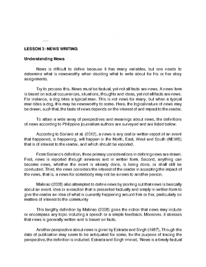 Editorial Writing - Campus Journalism - LESSON 6 – ENCAJO3 ...