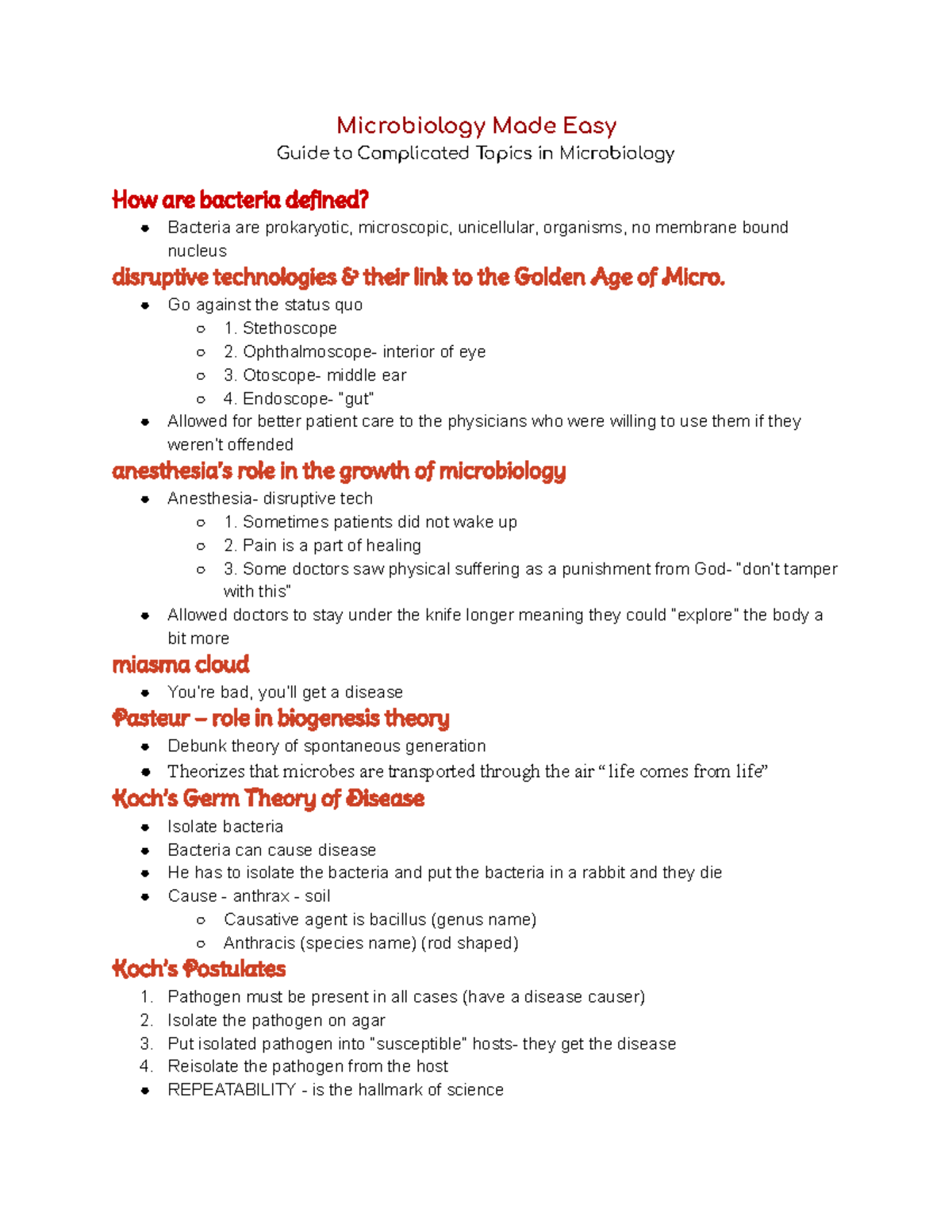 Microbiology Made Easy - Microbiology Made Easy Guide to Complicated ...