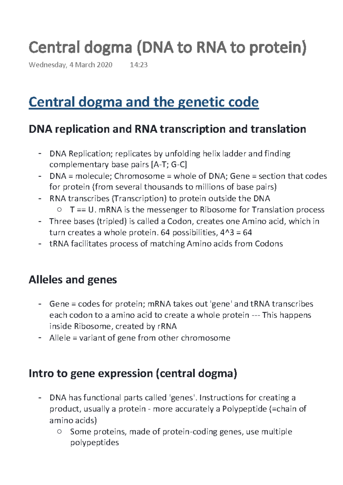Central dogma (RNA to DNA) - Warning: TT: undefined function: 32 Warning: TT: undefined function ...