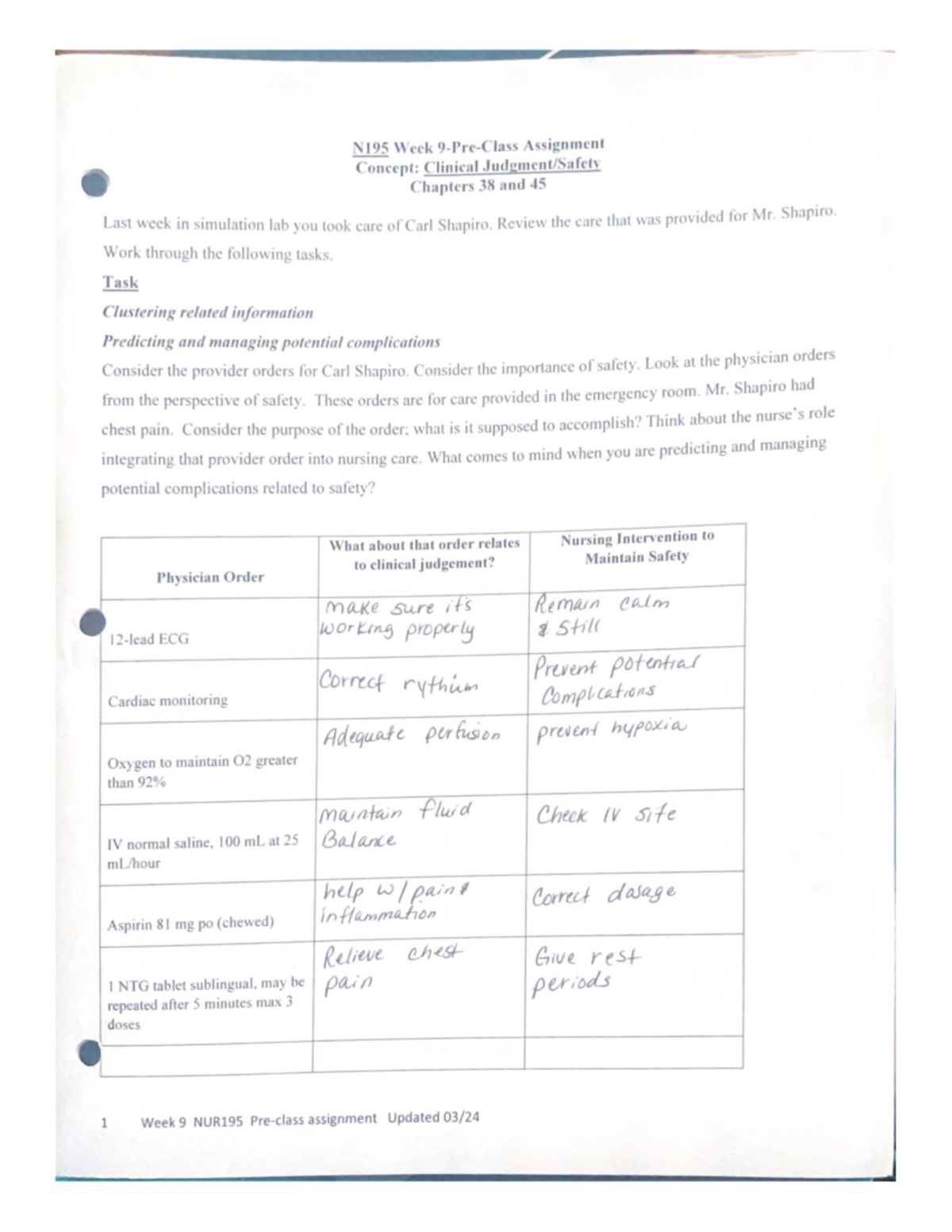 N195 Week 9 - Pre-Class Assignment Overview and Discussion - Studocu