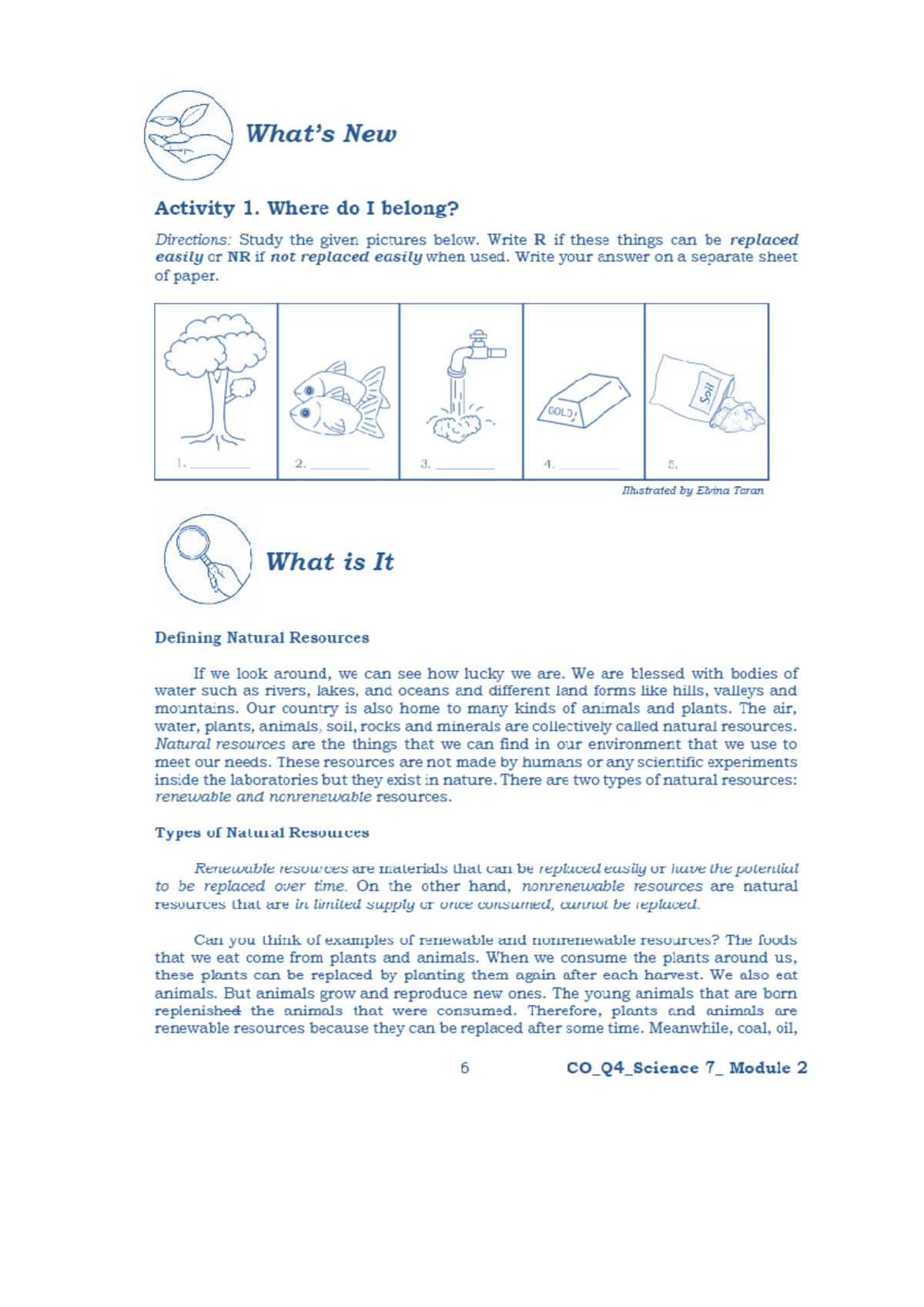 CO_Q4_Science 7 - Module 2: Understanding Natural Resources - Studocu