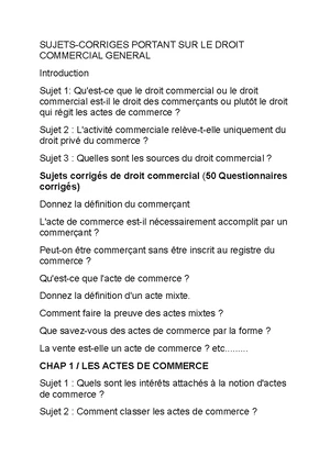 Acte Uniforme sur le Droit Commercial Général OHADA - Analyse et ...