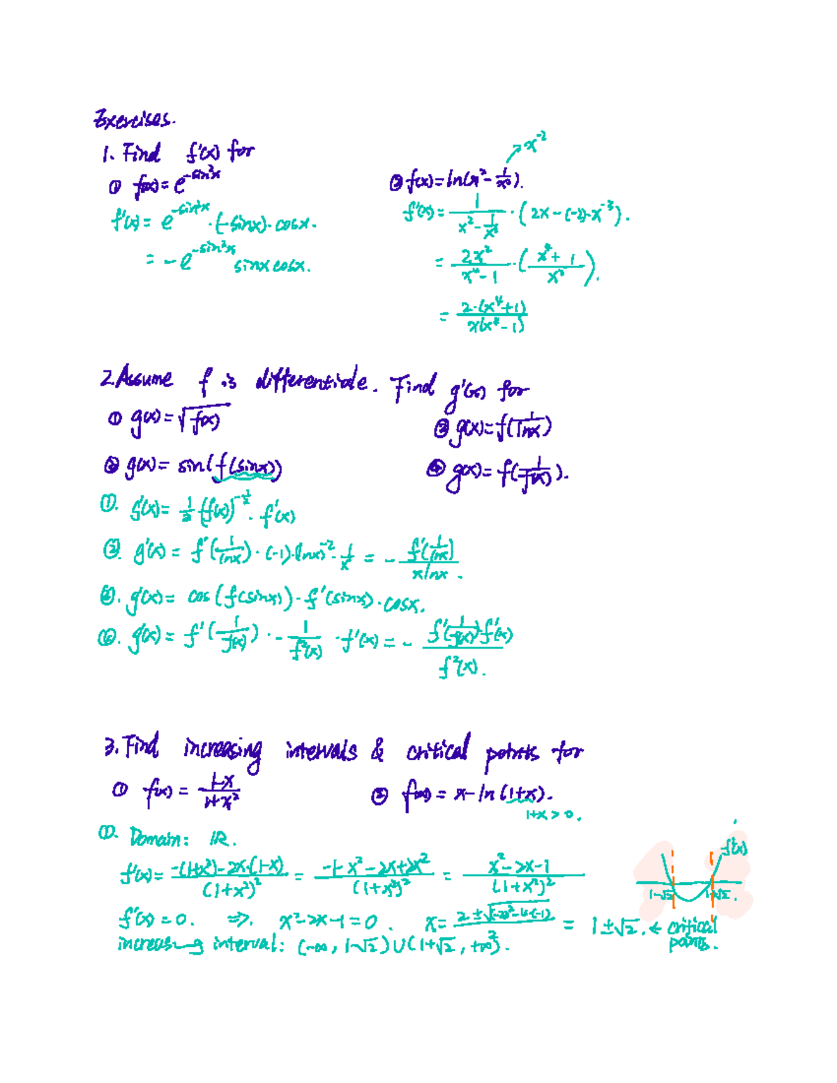 MATH1003 1123 - Calculus & Linear Algebra Tutorial Exercises - Studocu