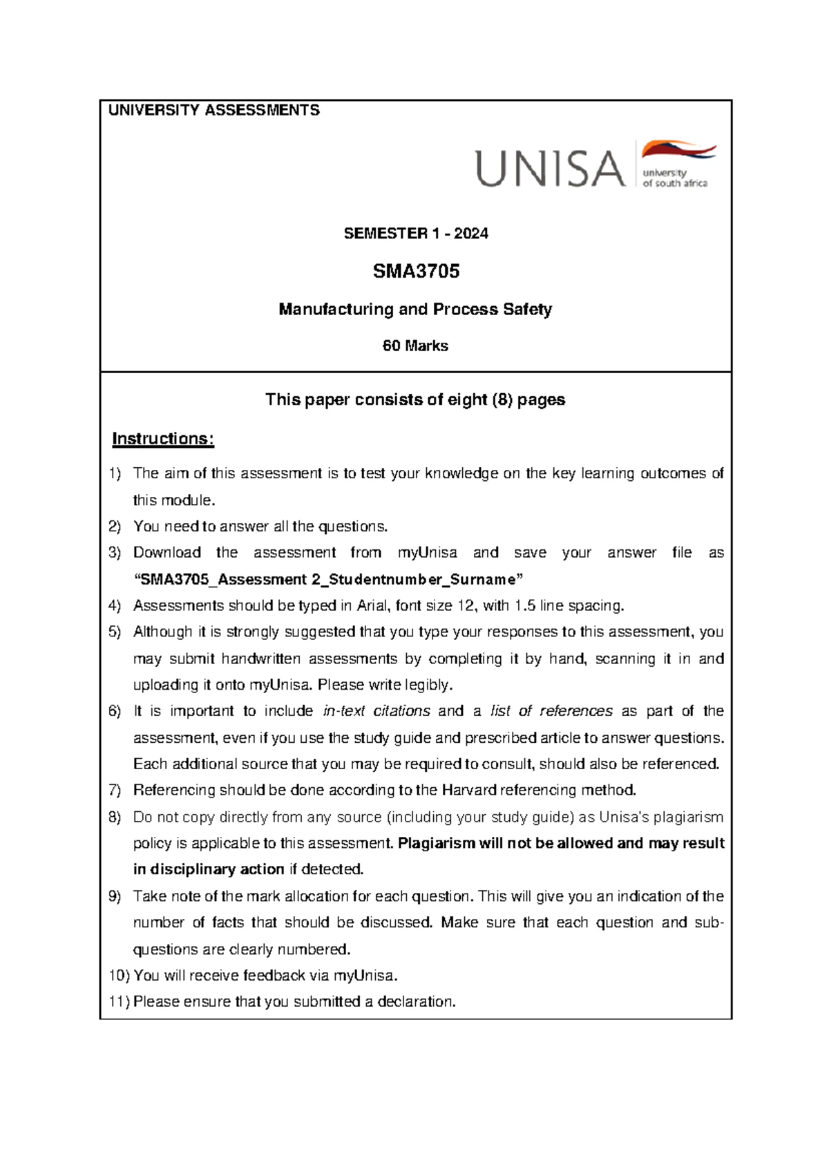 MNO2606 Assessment 1 Attempt Review and Feedback Report - Studocu