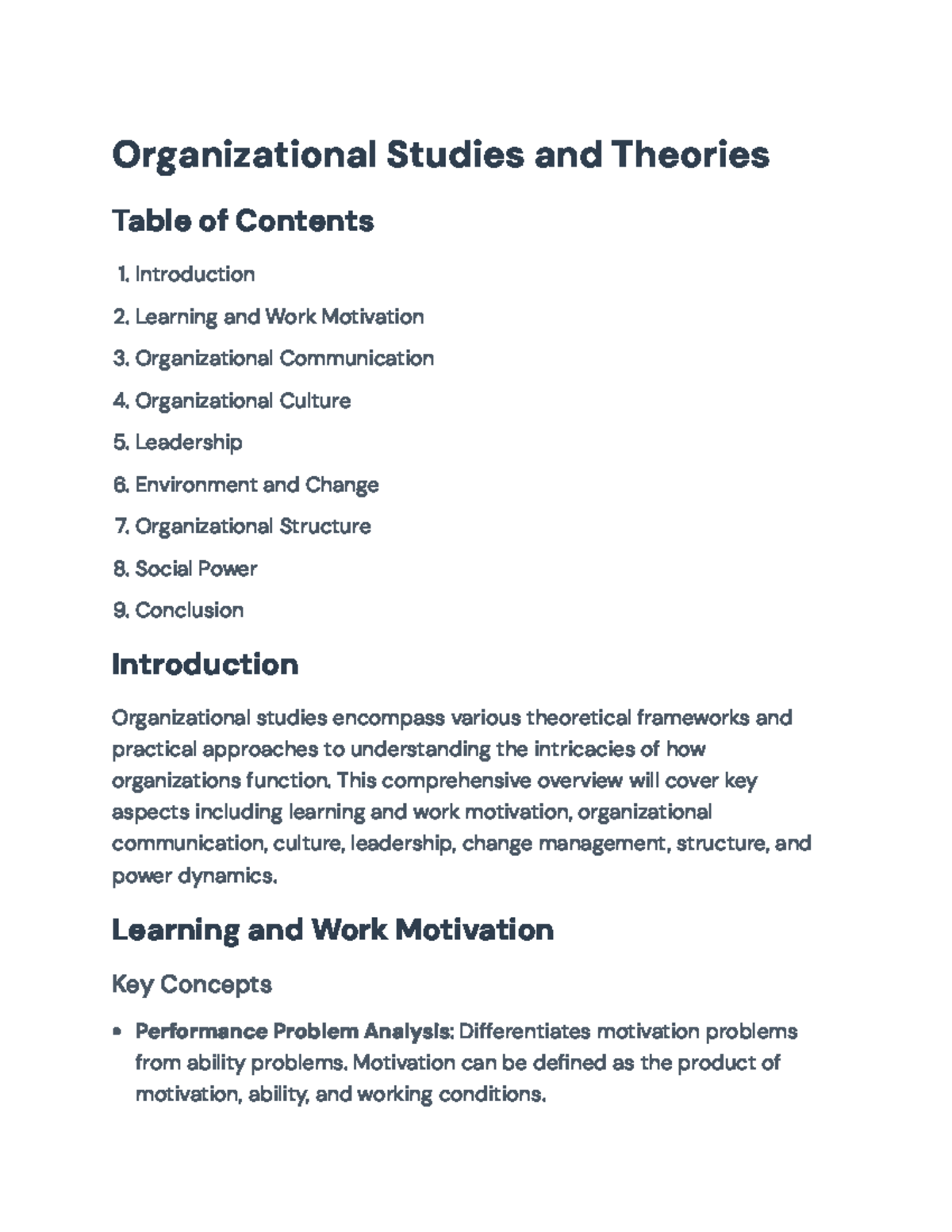 Organizational Studies: Key Theories and Practices in Management ...