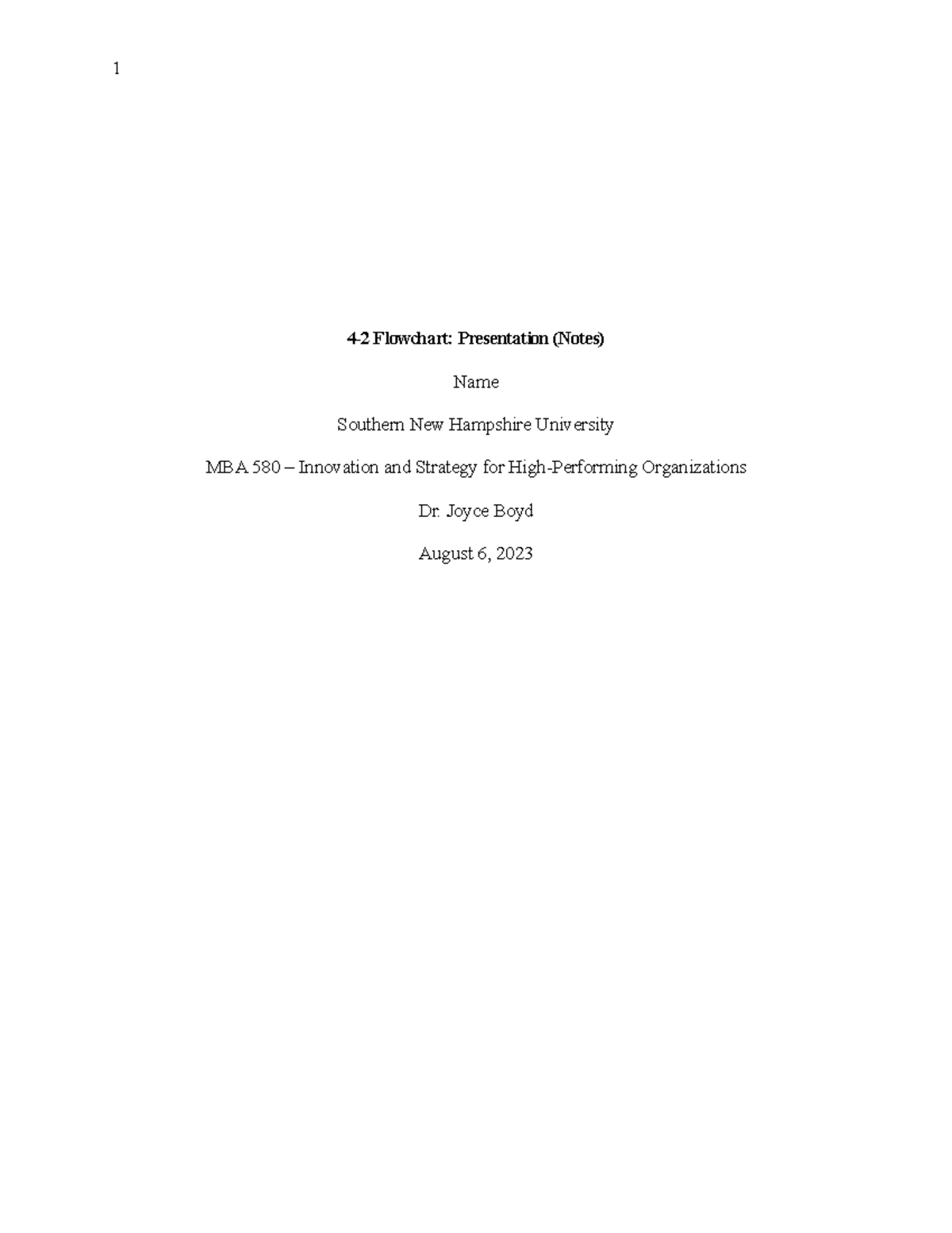 MBA 580 - Flowchart Presentation Notes on Stage-Gate Process - Studocu