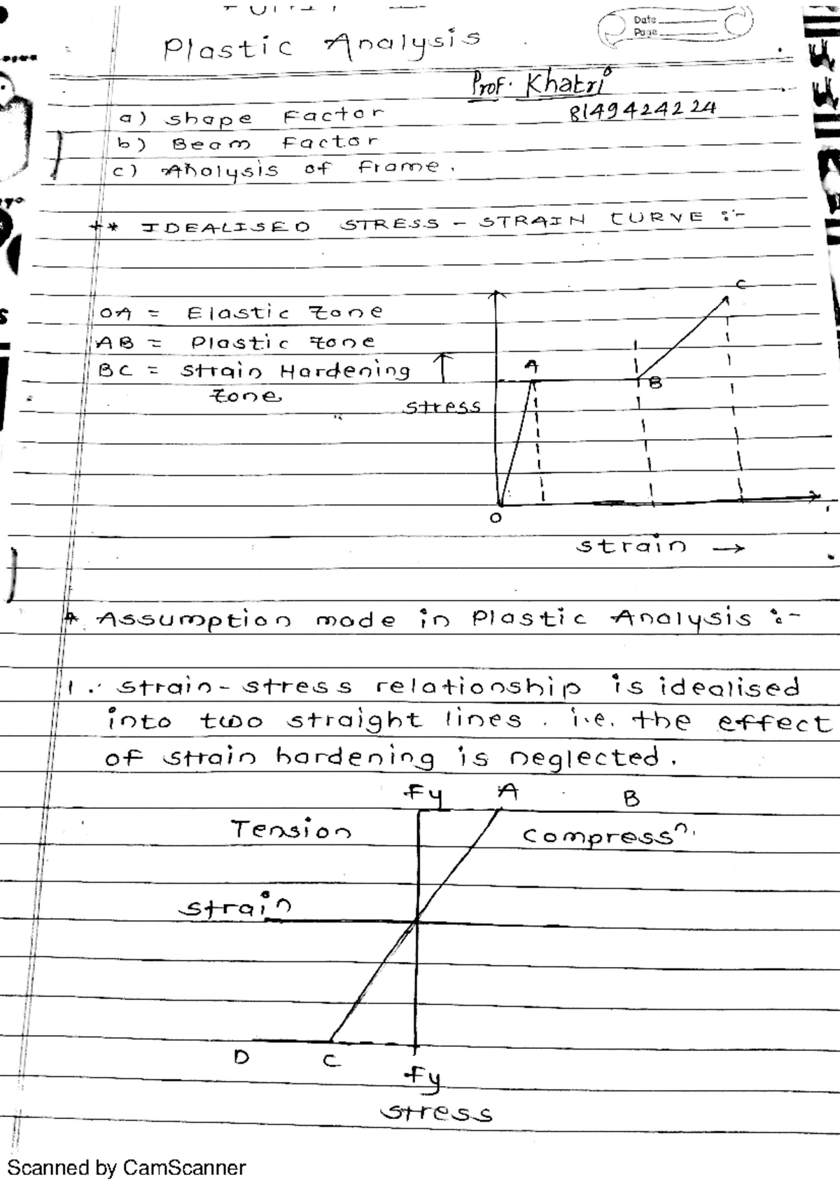 Plastic Analysis For Sa1 Course Key Concepts Explained Studocu
