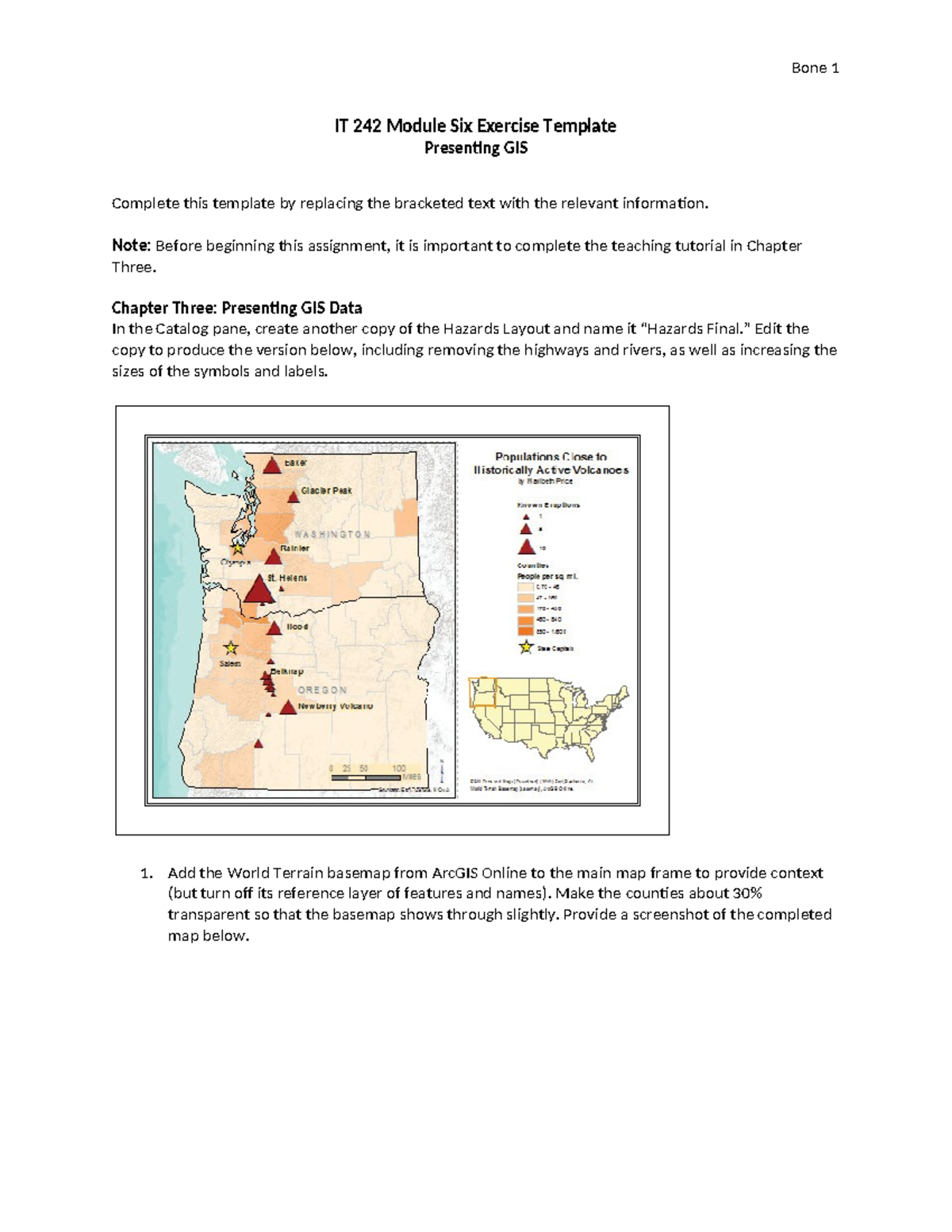 6-1 IT 242 Module Six Exercise: Presenting GIS Data and Editing - Studocu