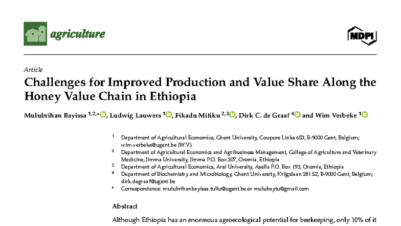 Challenges for Improved Production & Value Share in Honey Value Chain ...