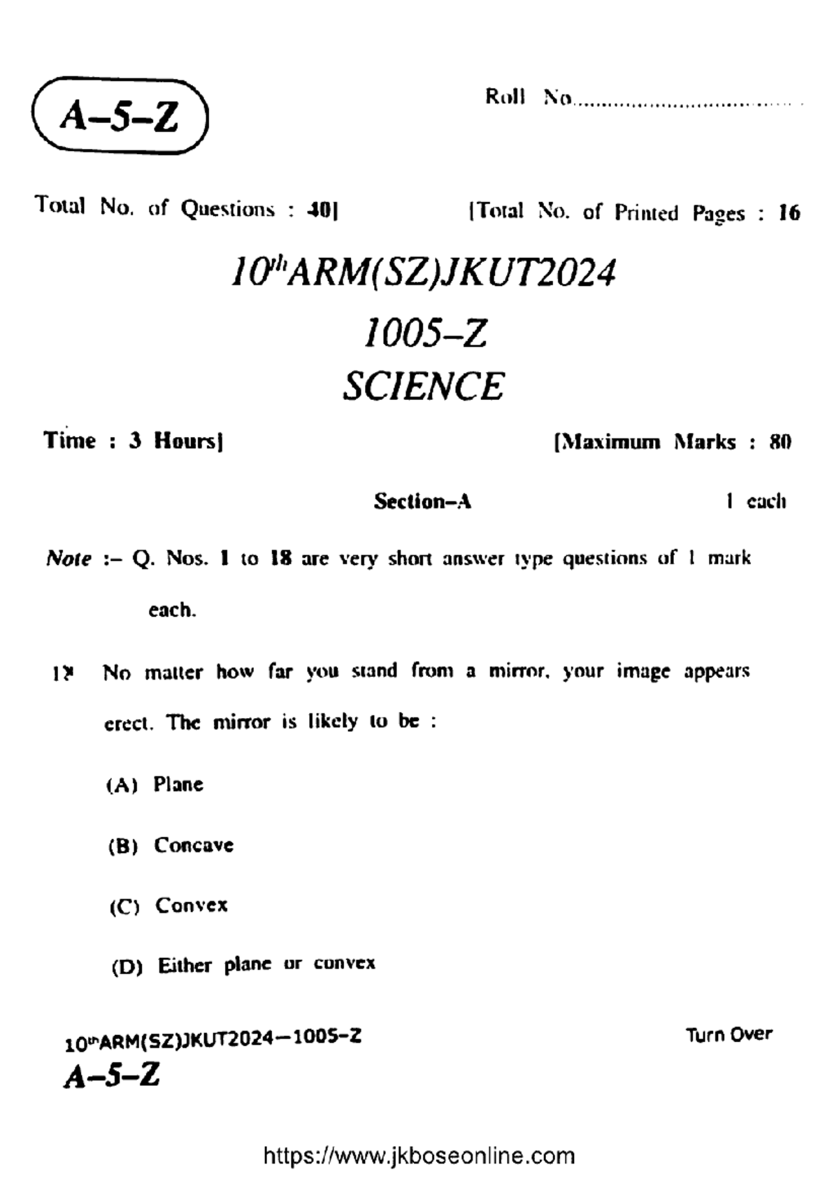 SCIENCE 12th Grade Final Exam: Short & Long Answer Questions - Studocu