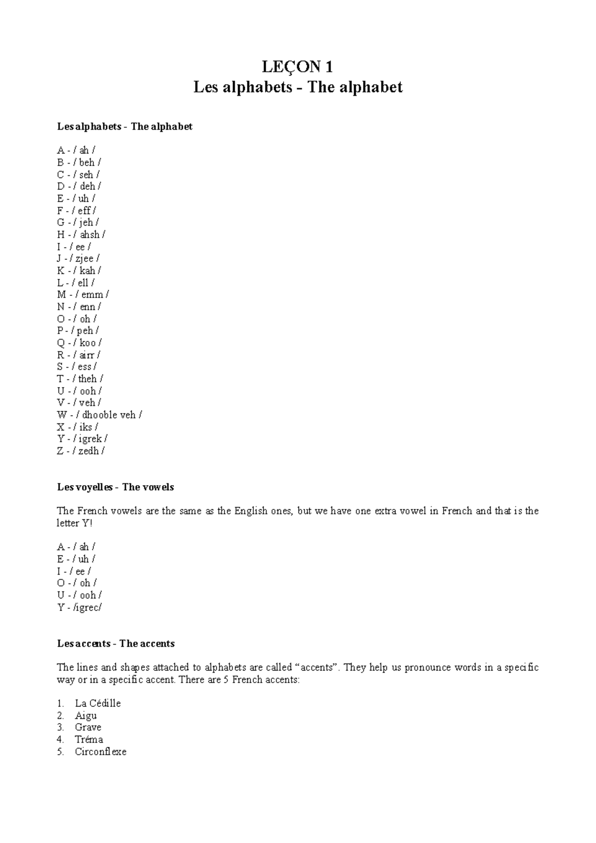 Grade 5 French Lessons - Comprehensive Study Notes - Studocu