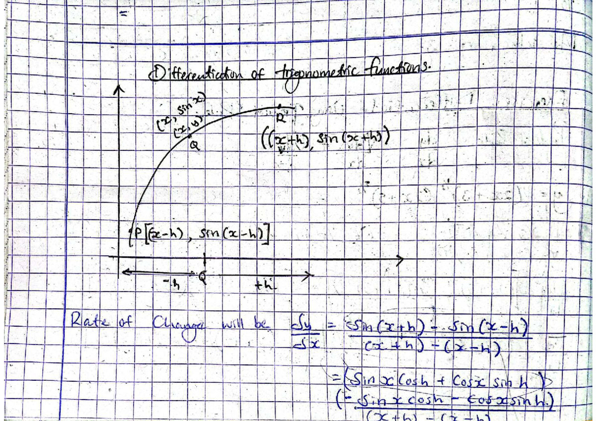 Calculus Notes: Trigonometric Functions & Derivatives (MATH 11) - Studocu