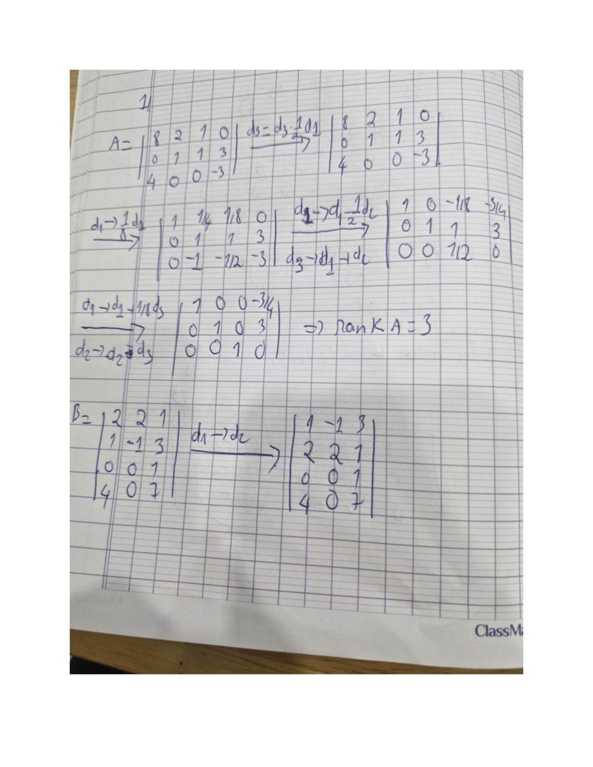 HW Chapter 4: Matrices Study Notes - Studocu