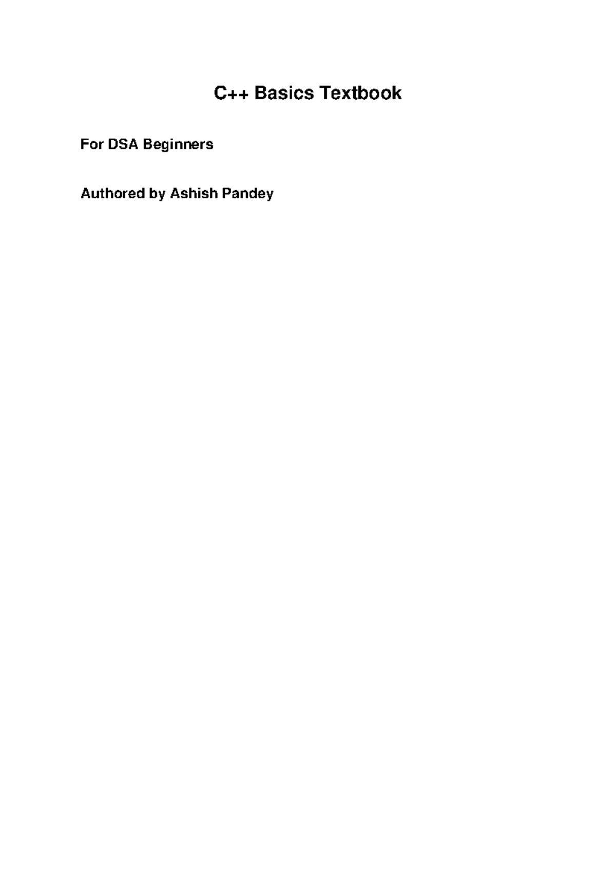 Cpp Basics Textbook Part 1: Chapters 1-6 Overview - Studocu