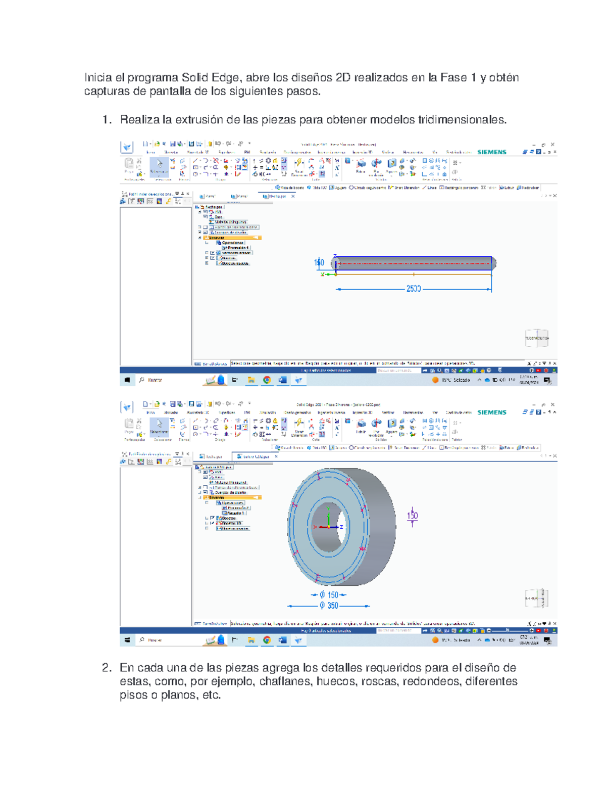 Evidencia Semana 4: Modelado 3D y Documentación en Solid Edge - Studocu