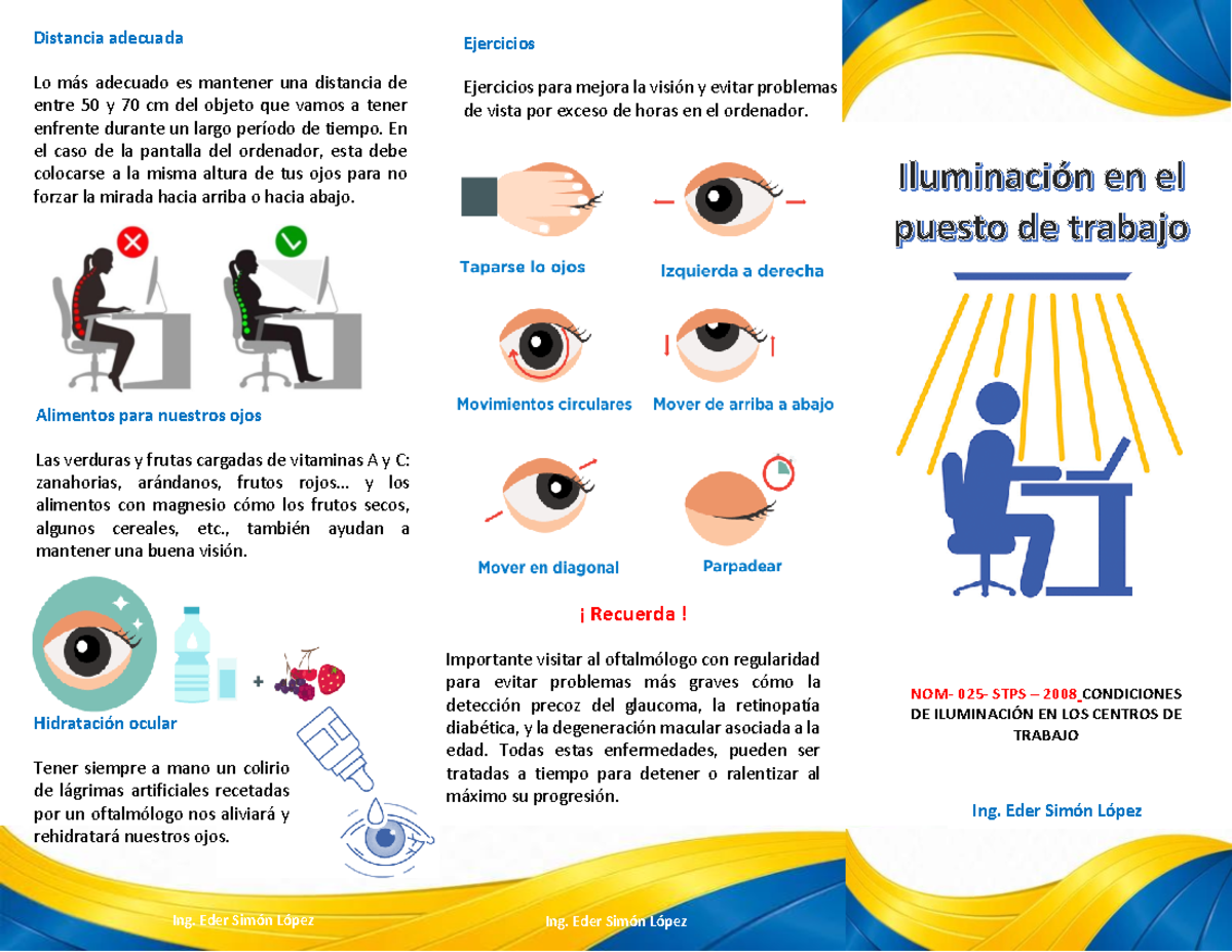Iluminación en el puesto de trabajo - Folleto - NOM- 025- STPS – 2008 CONDICIONES DE ILUMINACI”N ...