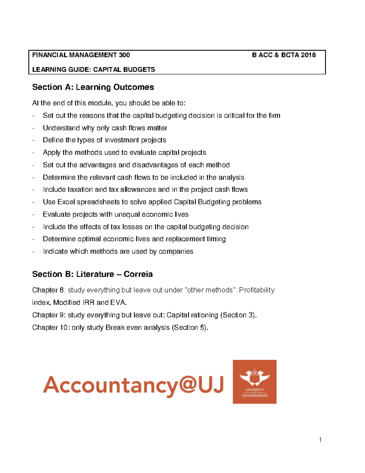 2025 FMA300 Unit 4 Learning Guide: Direct vs. Absorption Costing - Studocu
