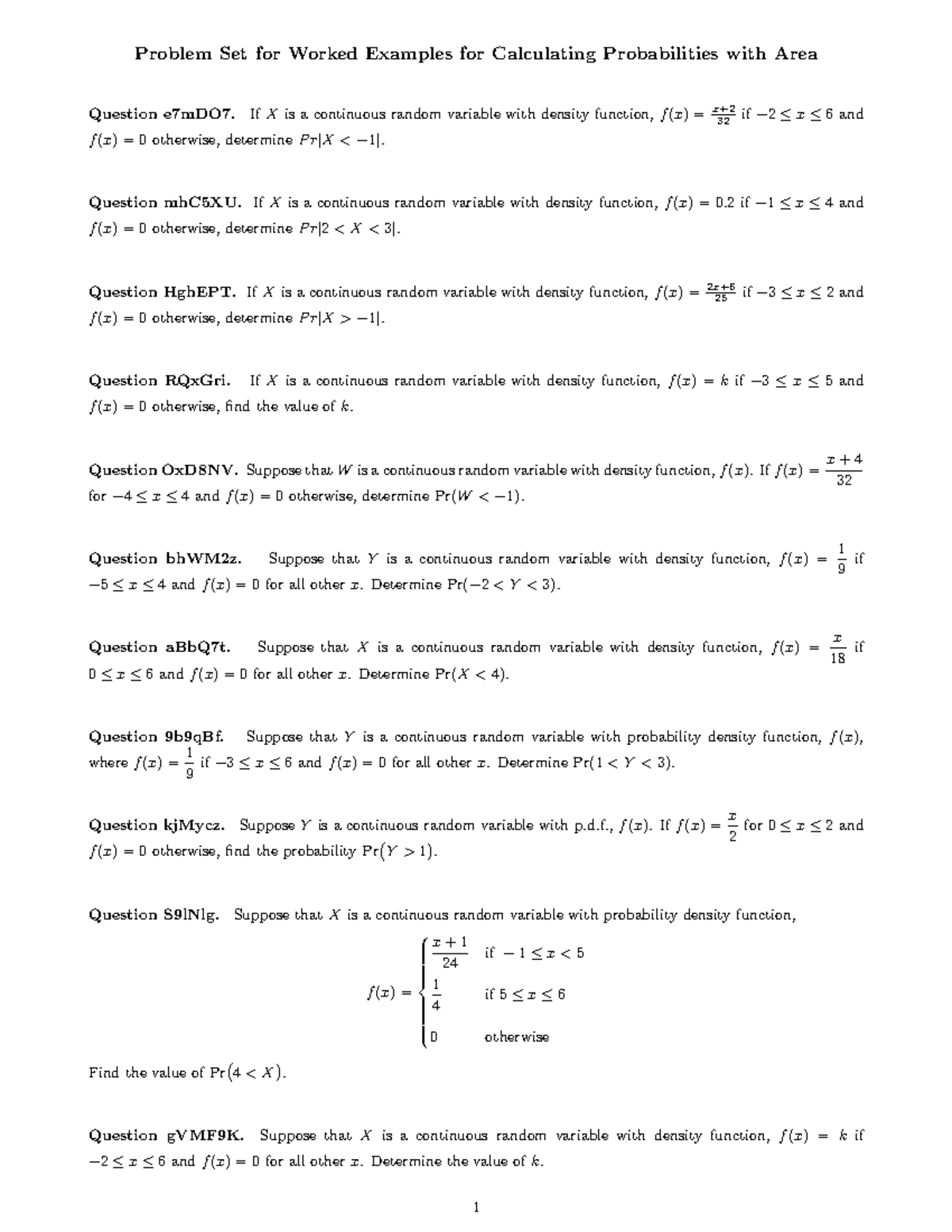 Worked Examples for Calculating Probabilities with Area - Copy ...
