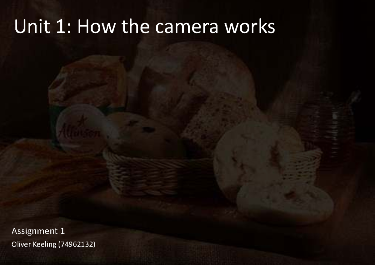 Photography Diploma (74962132): Assignment 1 - Understanding Still Life ...