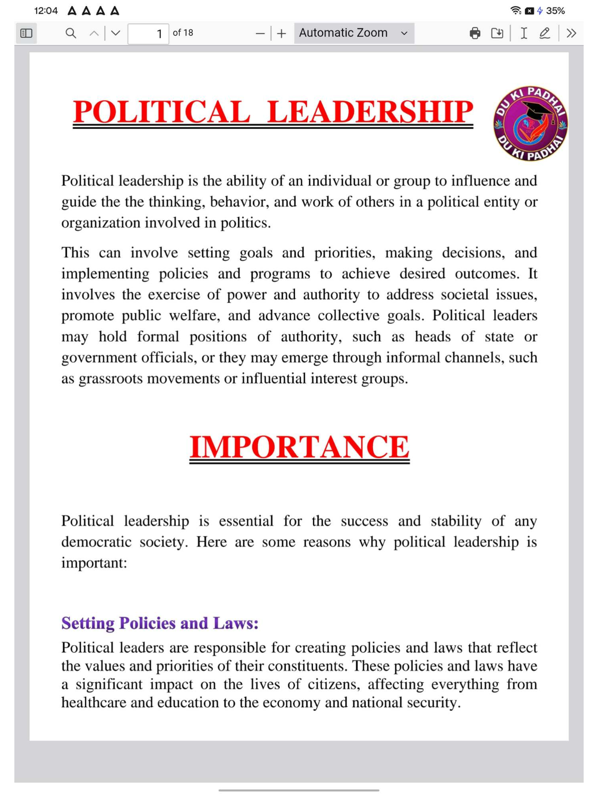 Political Leadership: Key Theories and Importance (POLITICAL LEADERSHIP ...