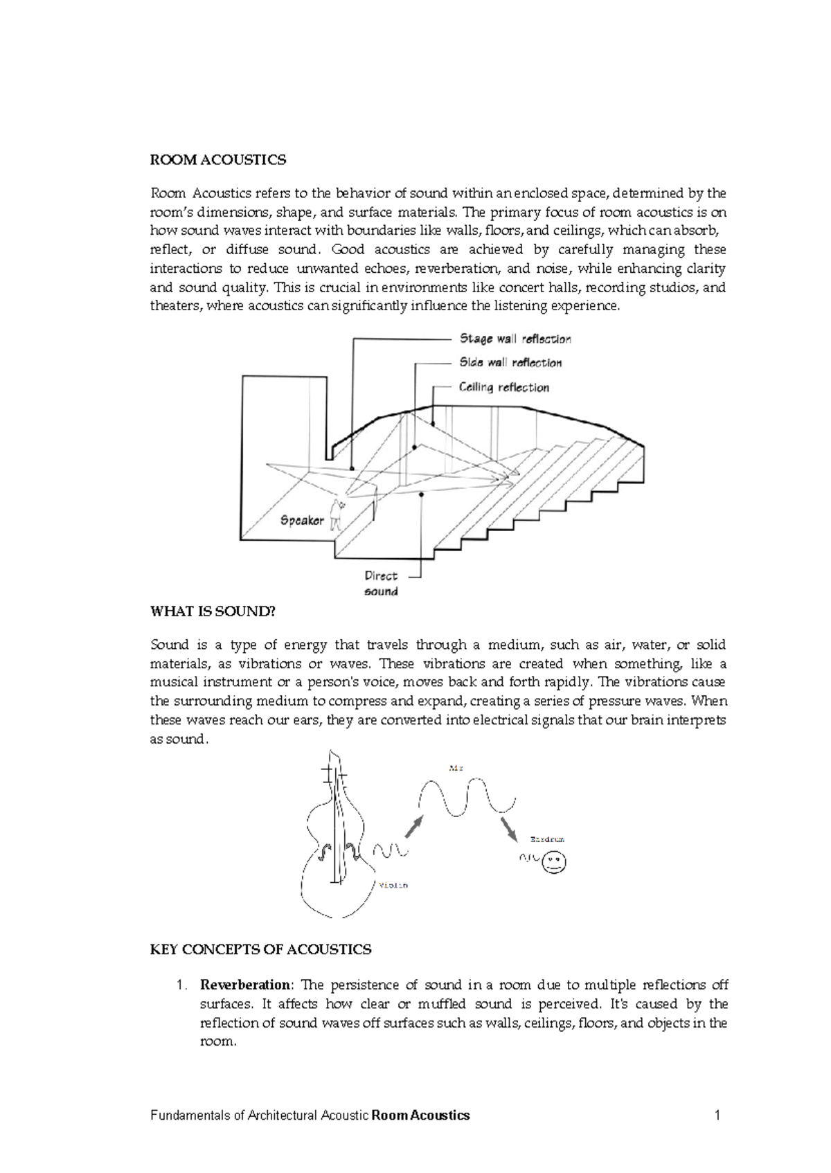 Group 2 Acoustics: Understanding Room Sound Behavior and Design - Studocu