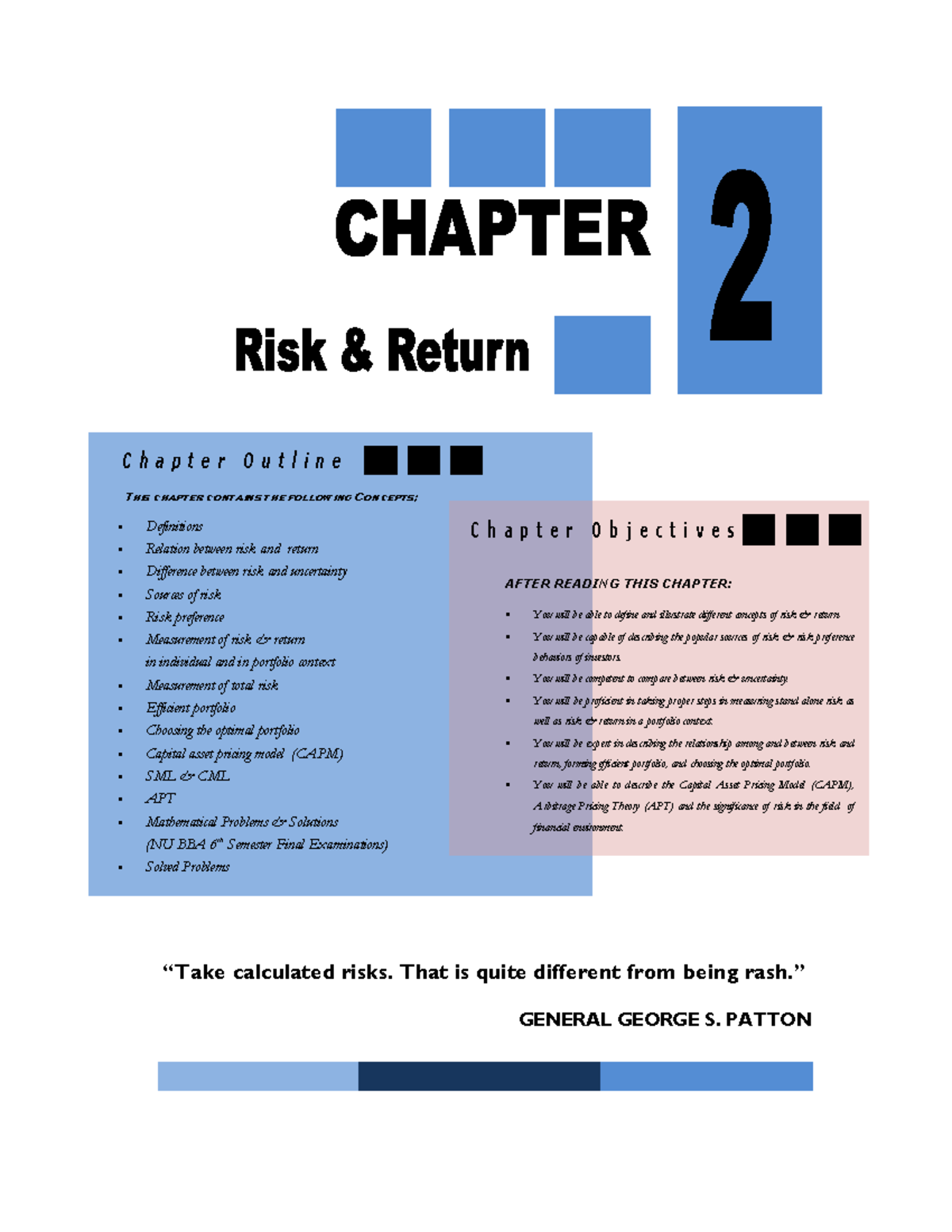 CH-2 Risk & Return - Risk Management (NU BBA 6th Sem Final Exam) - Studocu