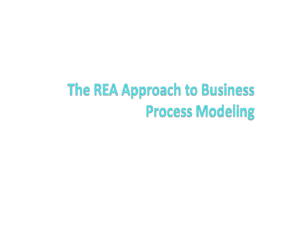 REA model - NOTES - Traditional Approaches: User-View Orientation When ...