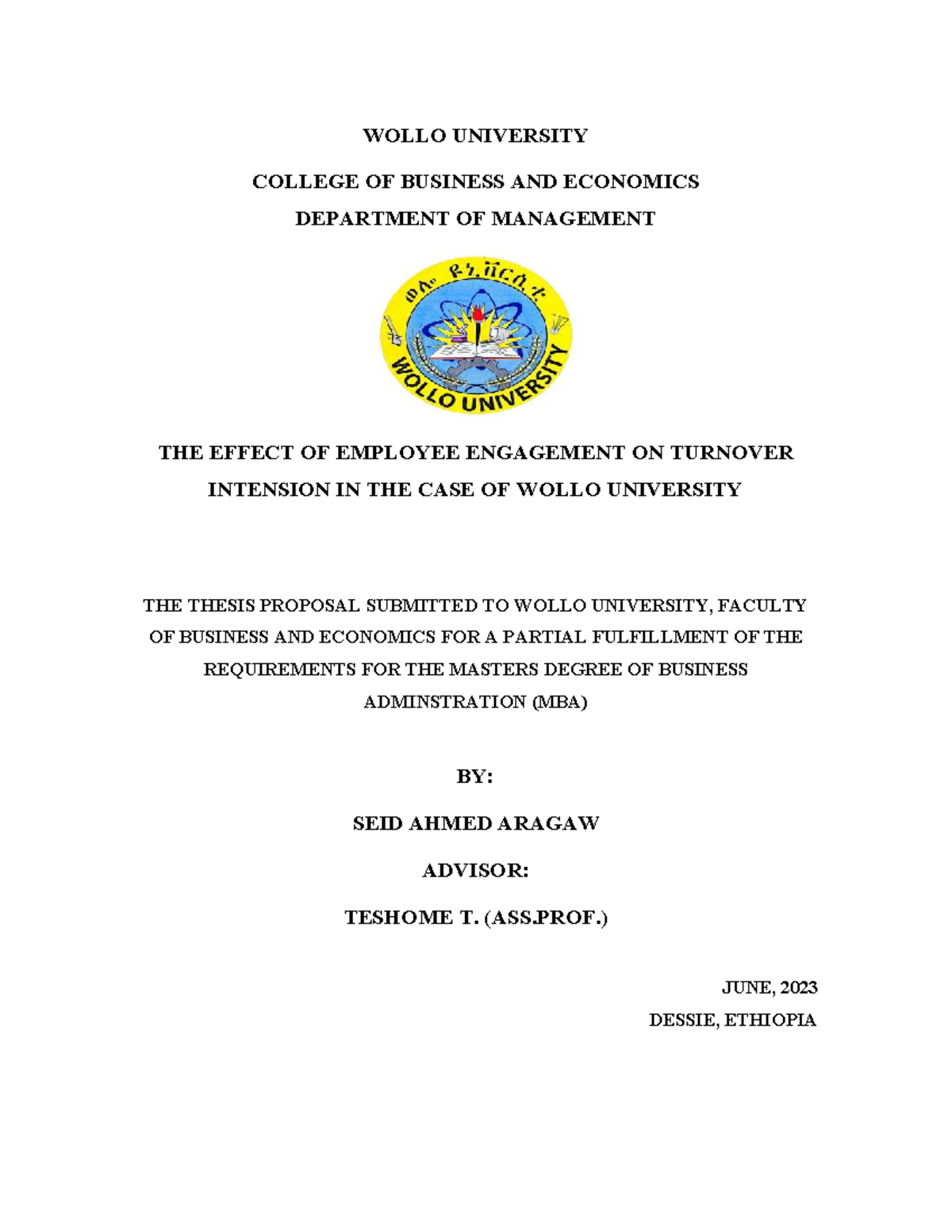 The Effect of Employee Engagement on Turnover Intention: A Case Study of WU MBA - Studocu