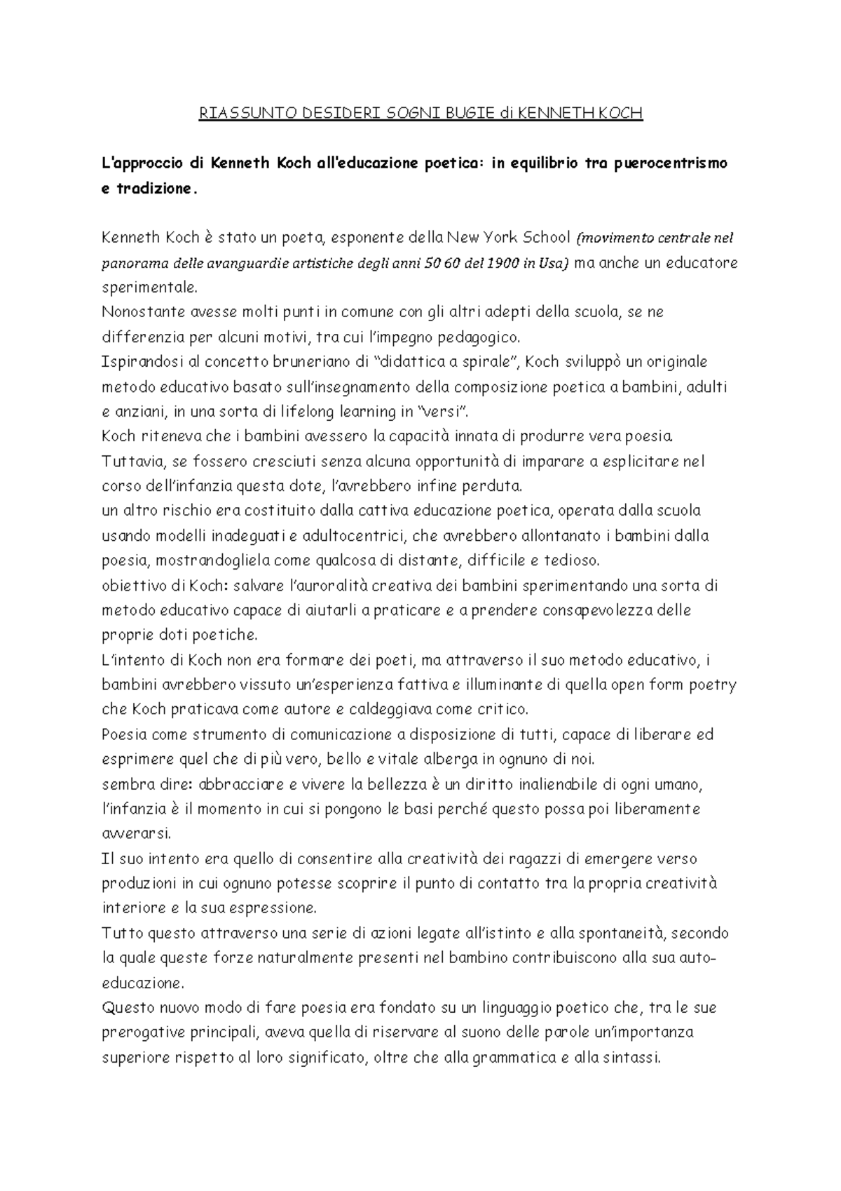 Riassunto Desideri Sogni E Bugie - RIASSUNTO DESIDERI SOGNI BUGIE di ...