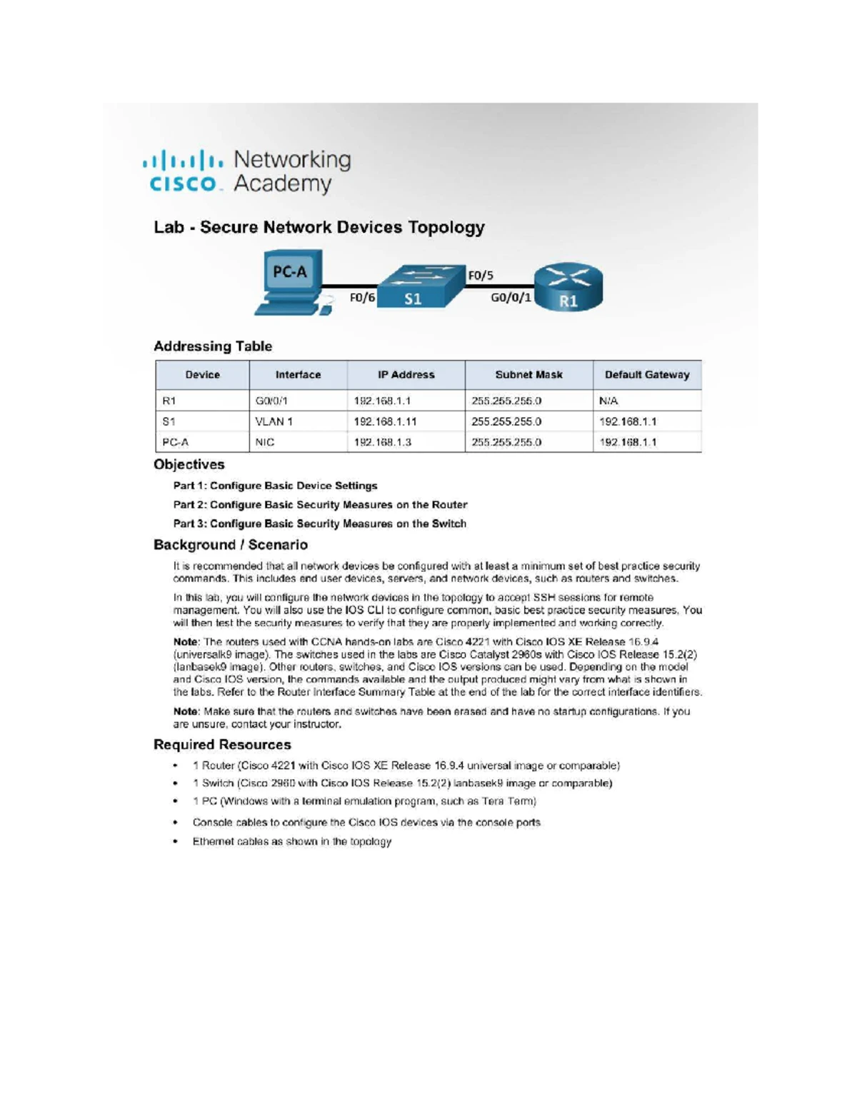 11.10.2 Lab - Creating VLSM Addressing Scheme for IPv4 Network - Studocu