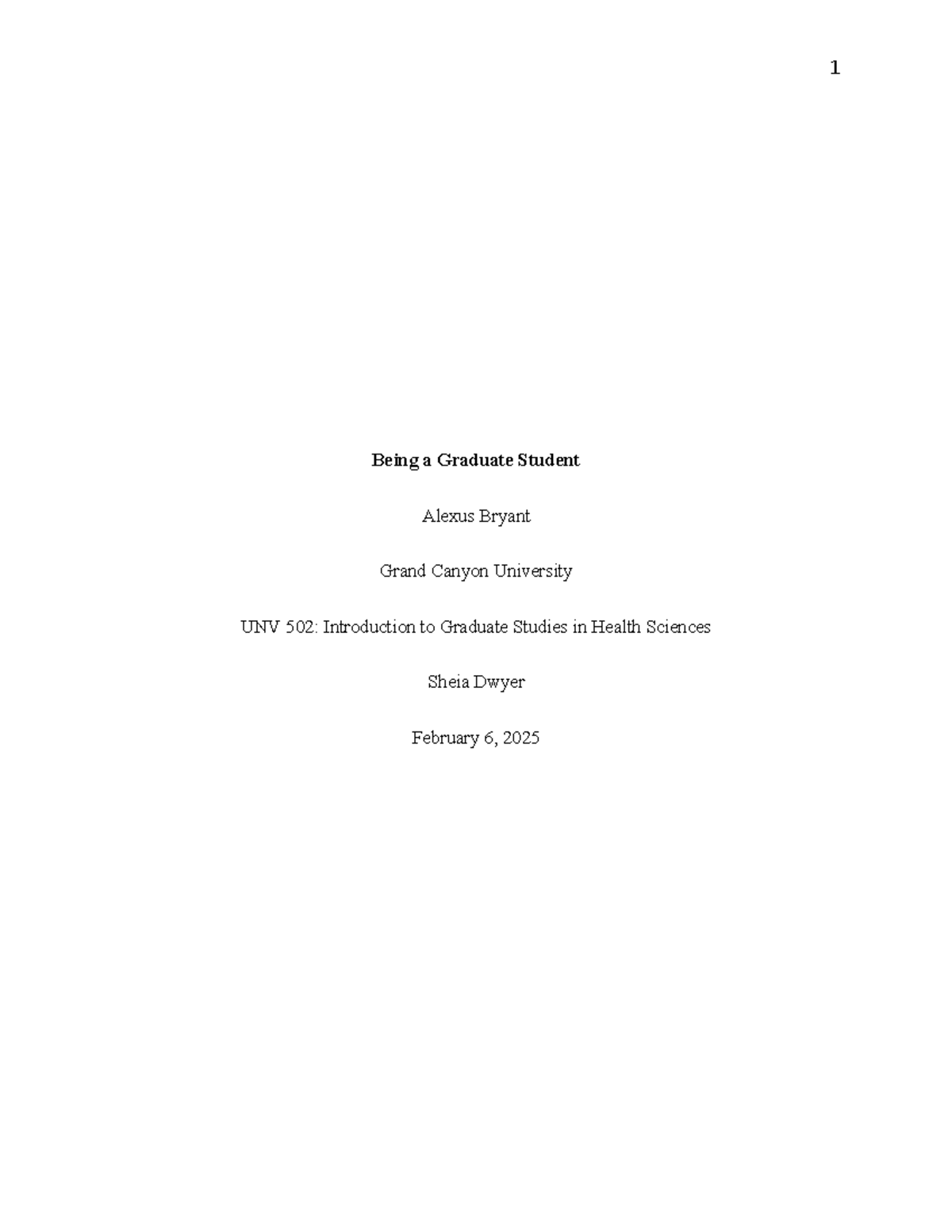 Being a Graduate Student - Being a Graduate Student Alexus Bryant Grand ...