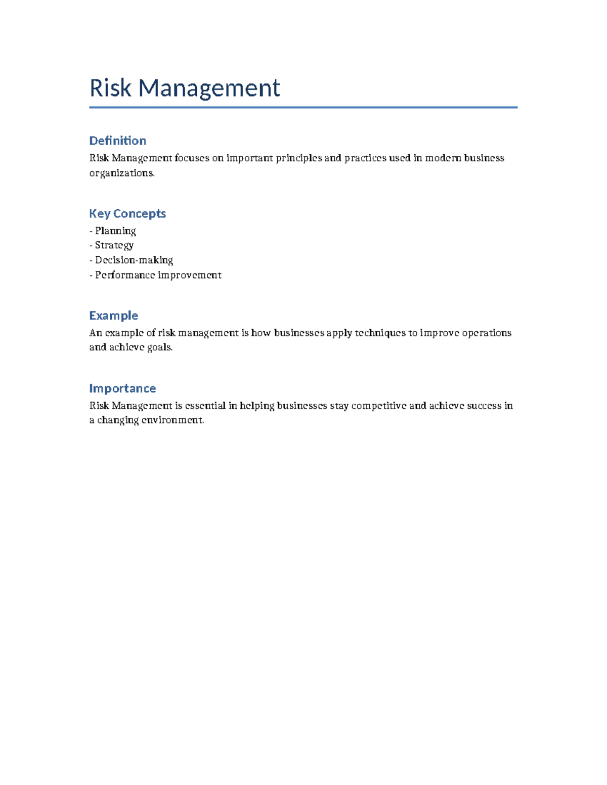 Risk management 2 - risk - Risk Management Definition Risk Management ...
