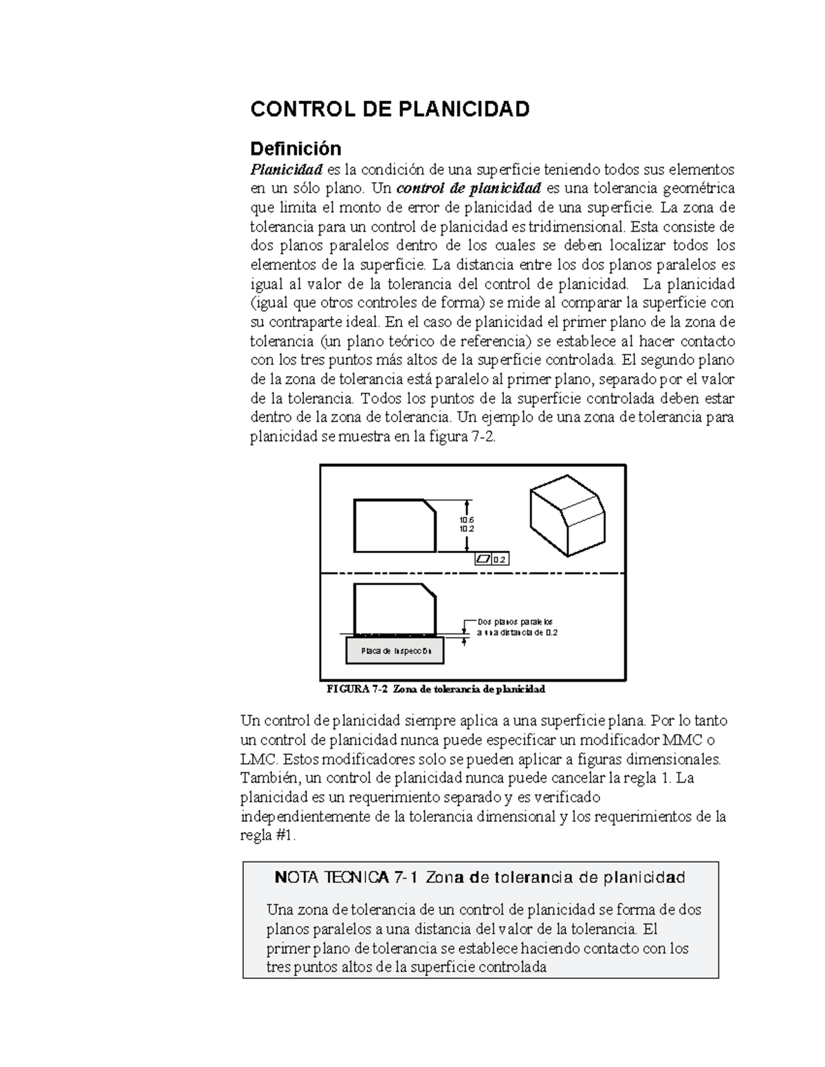 CONTROL DE PLANICIDAD: Definición y Requisitos Técnicos - Studocu