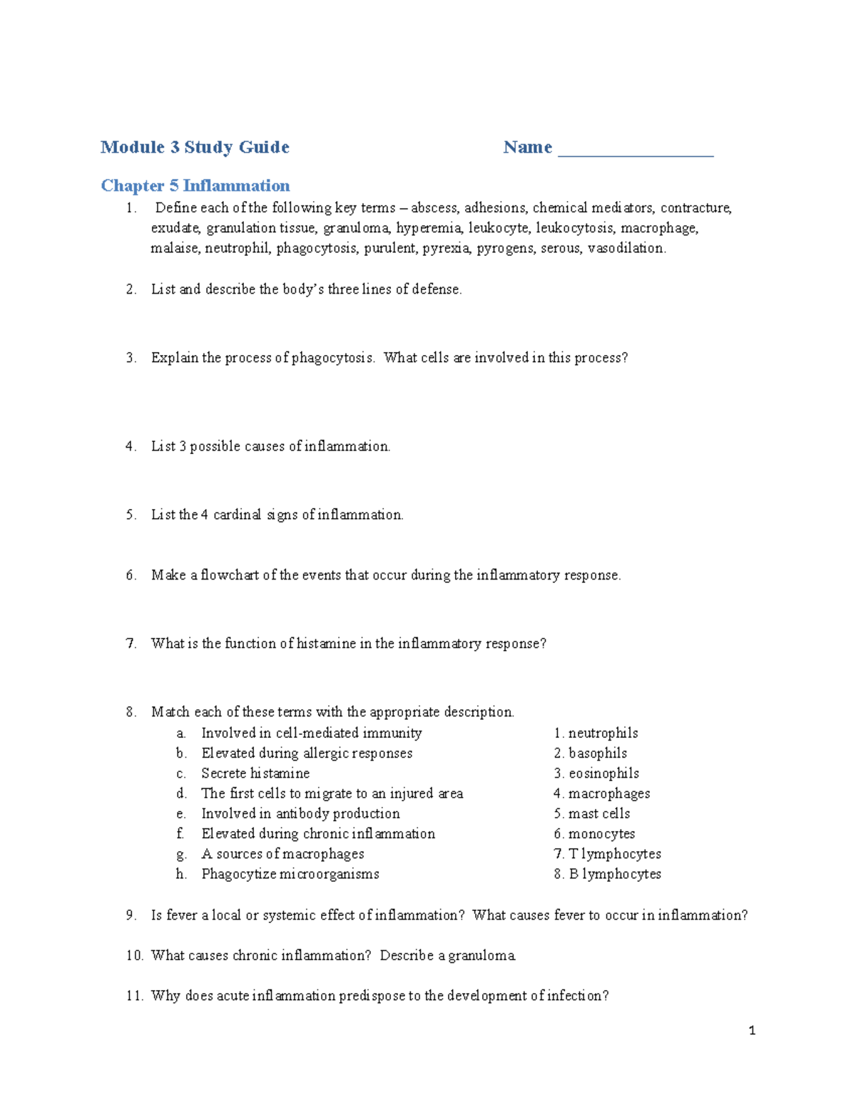 Module 3 study guide spr22 - Module 3 Study Guide Name ...