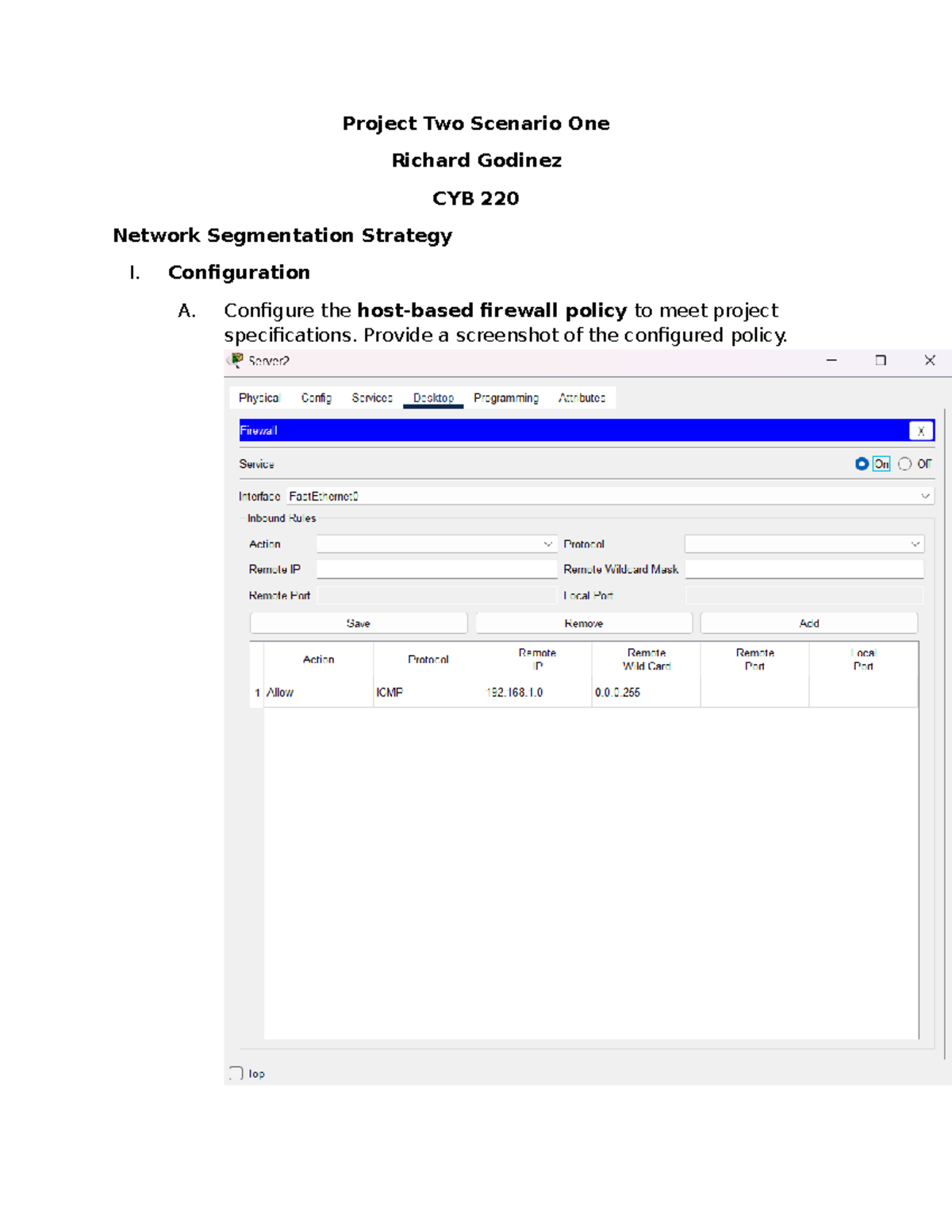CYB 220 Project Two: Network Segmentation Strategy Guide - Studocu