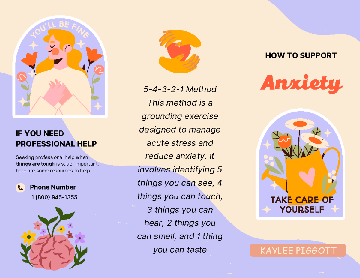 Anxiety Management Strategies: 5-4-3-2-1 Grounding Exercise Guide - Studocu
